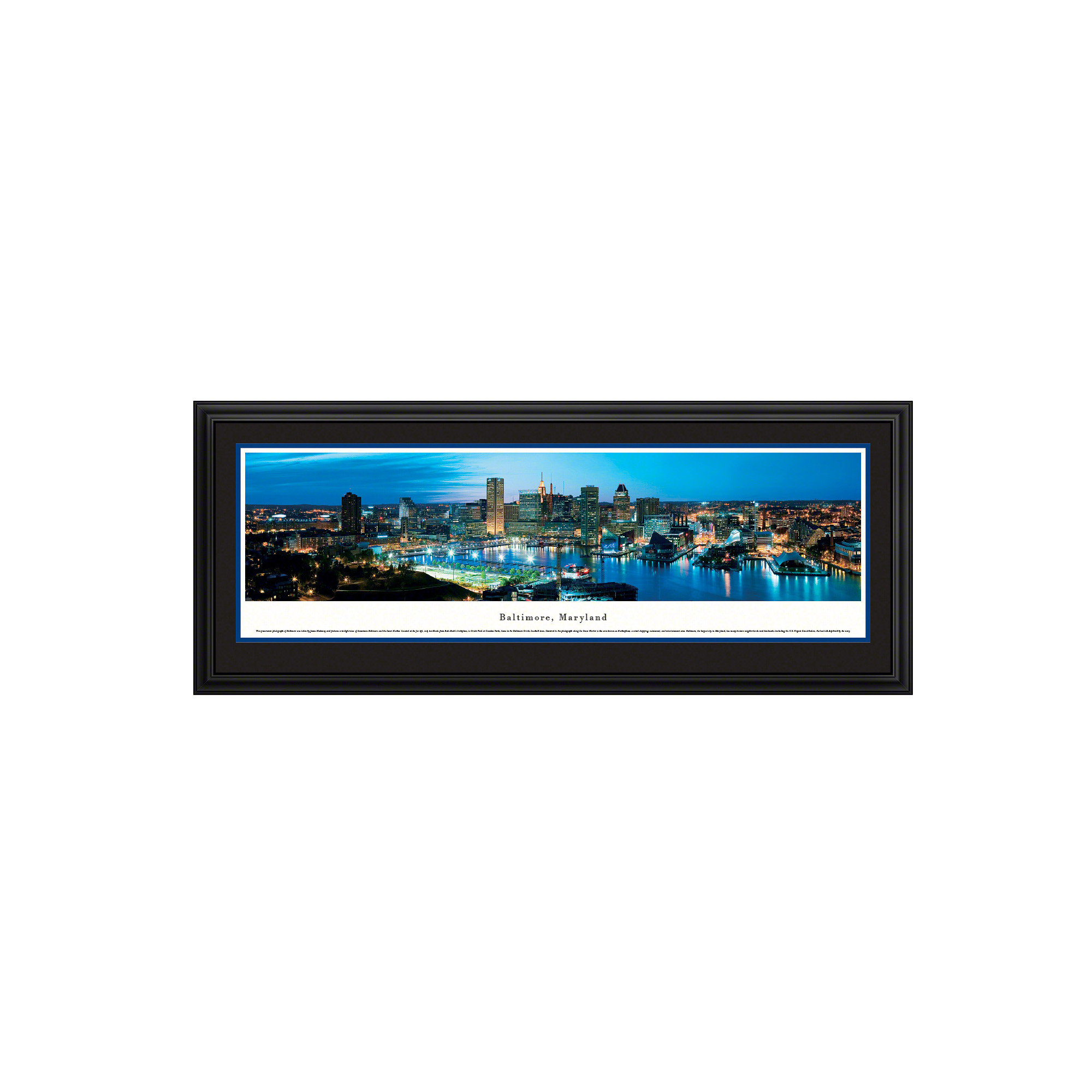Vault W Artwork US Skyline Baltimore, Maryland by James Blakeway Framed ...