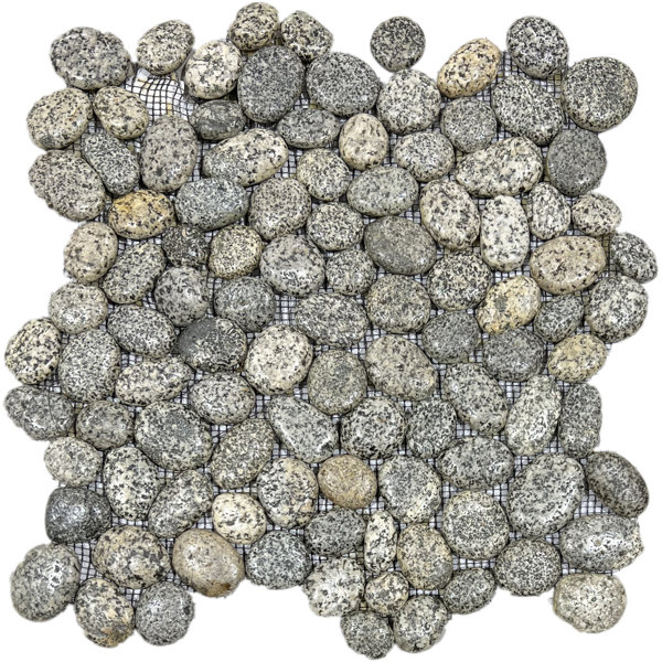 SB TILE AND STONE 12" x 12" Natural Stone Pebble/Rocks Mosaic Tile ...