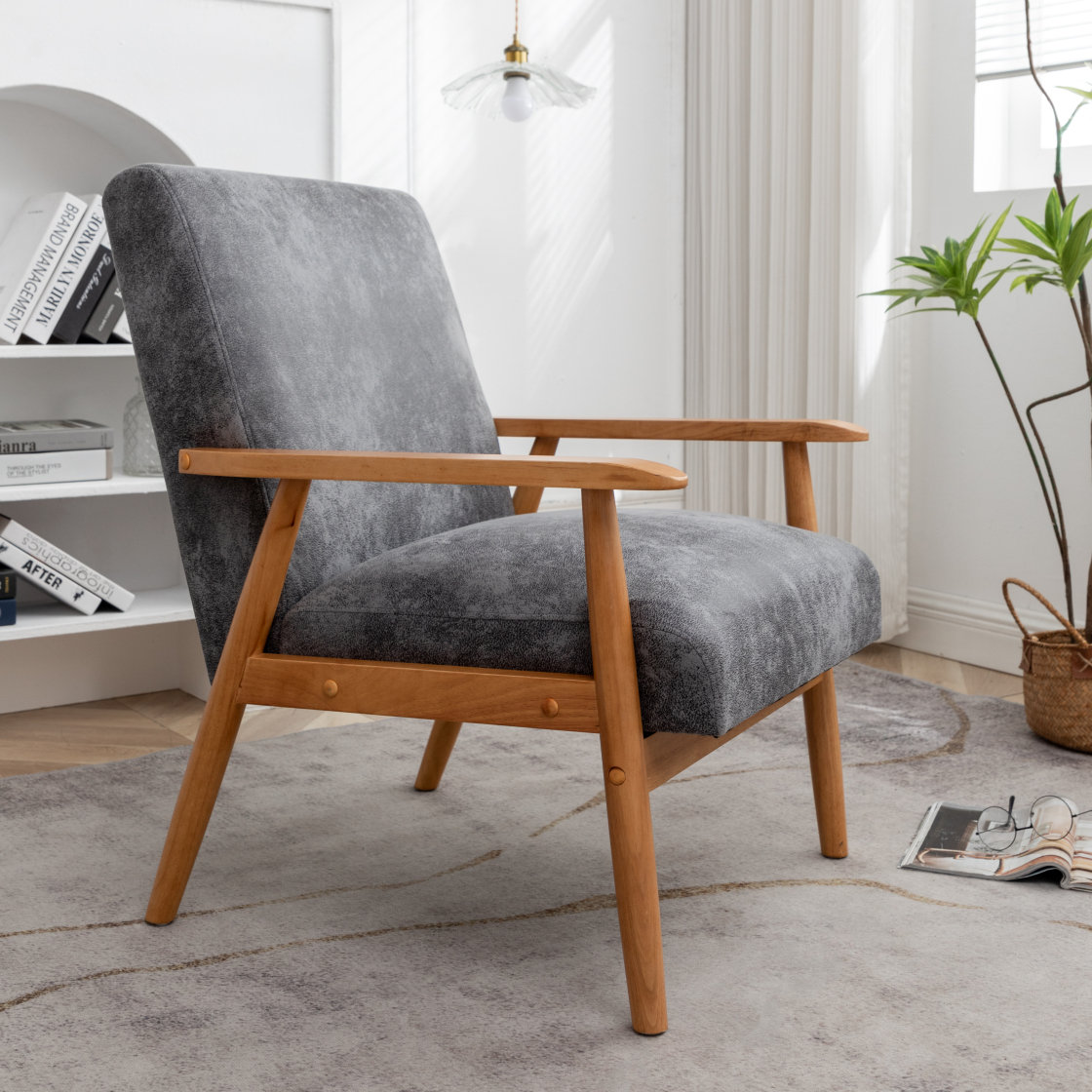 George Oliver 25.38'' Wide Classic Mid Century Modern Arm Chair, Accent ...