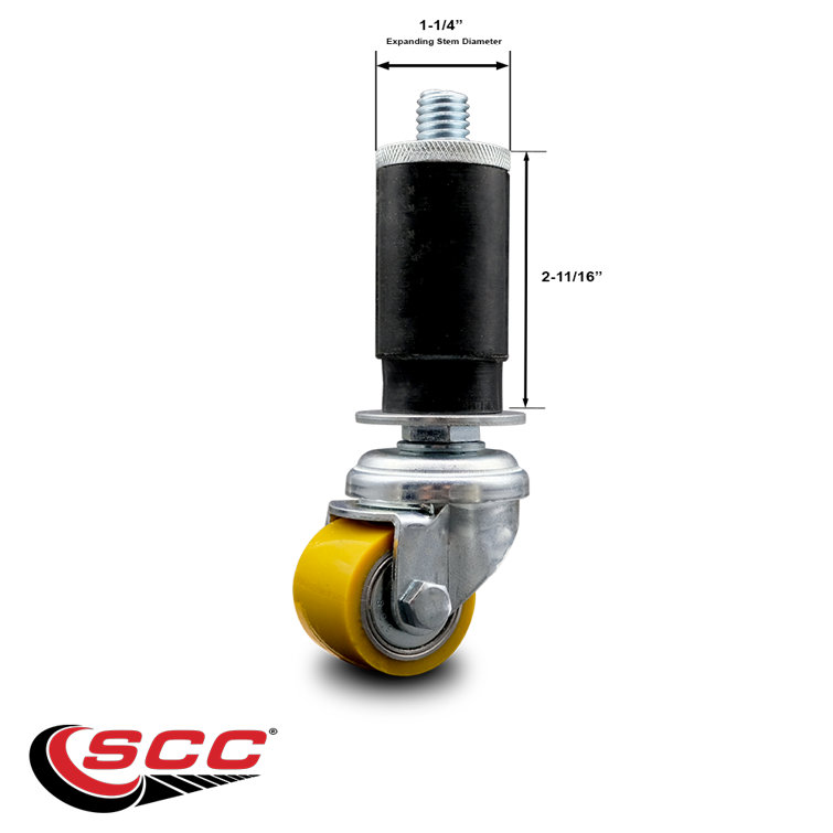 Service Caster Low Profile Polyurethane 35mm Wheel Expanding Stem ...