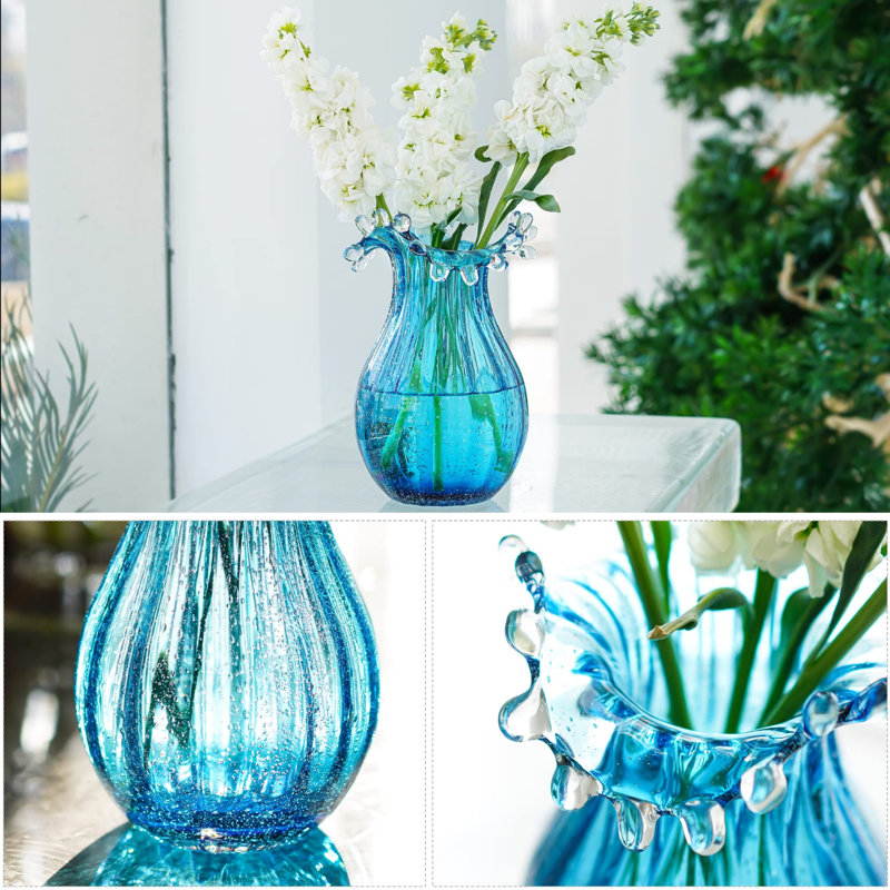 Red Barrel Studio® Blown Glass Bubble Vase | Wayfair