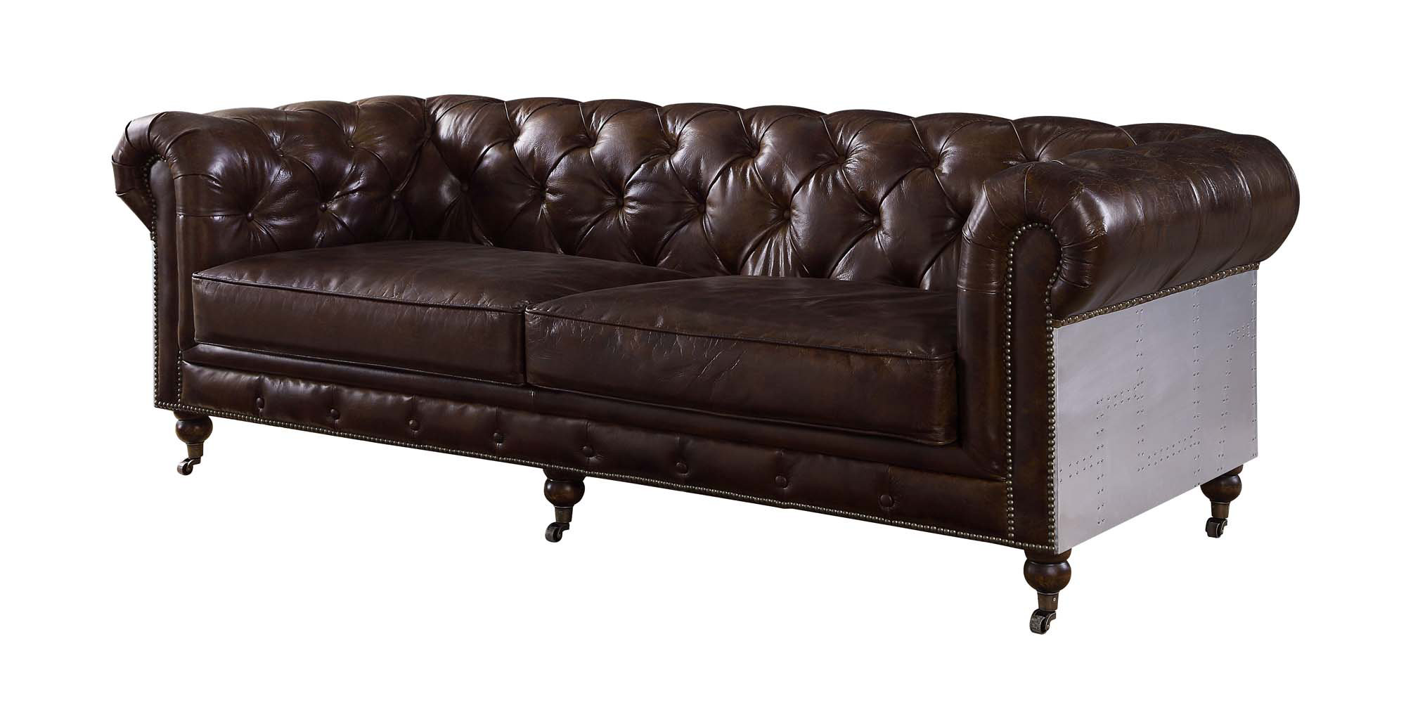 ACME Furniture Alberta Sofa Brown Top Grain Leather | Wayfair