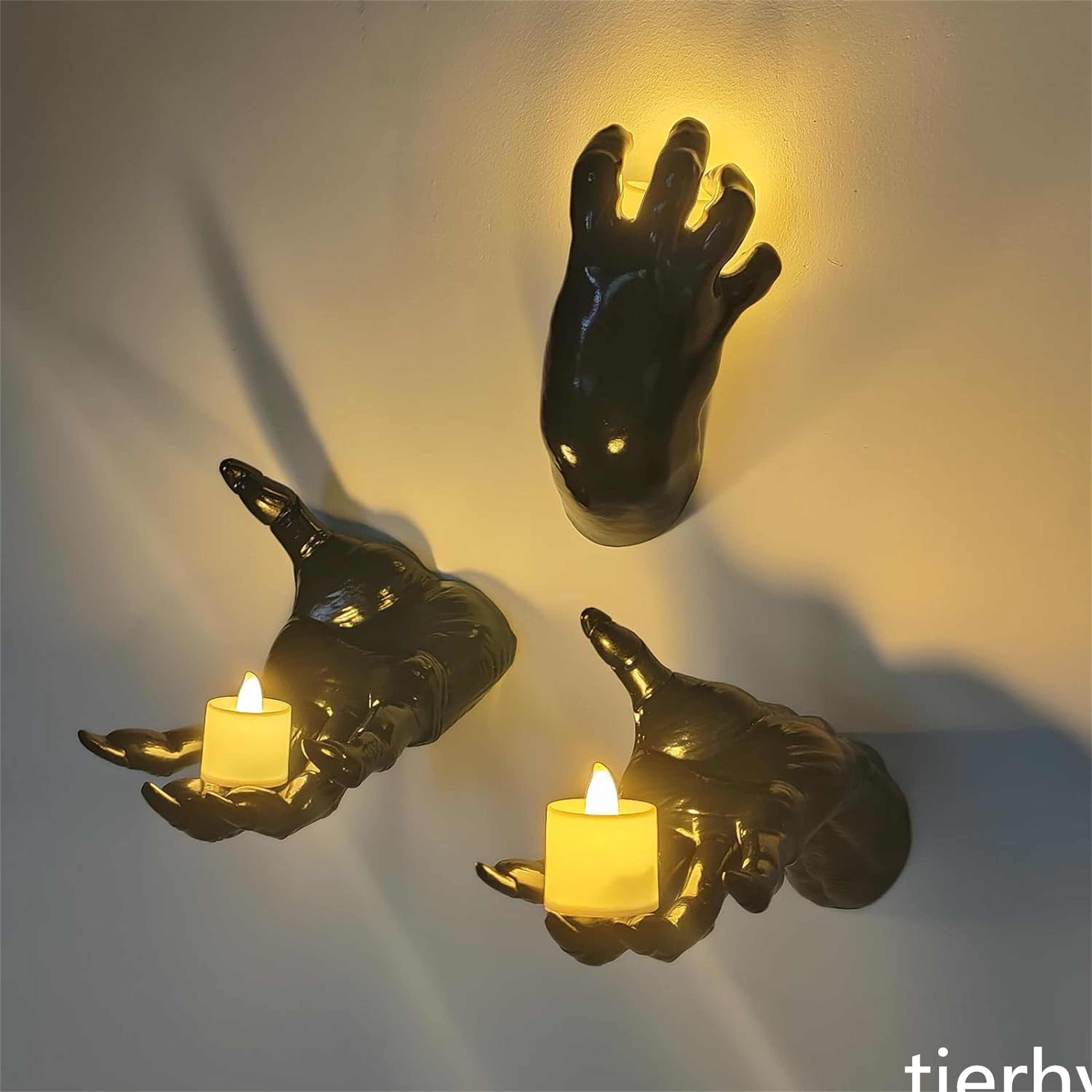 The Holiday Aisle® Pack of 3 Wall Mounted Creepy Reaching Hands ...