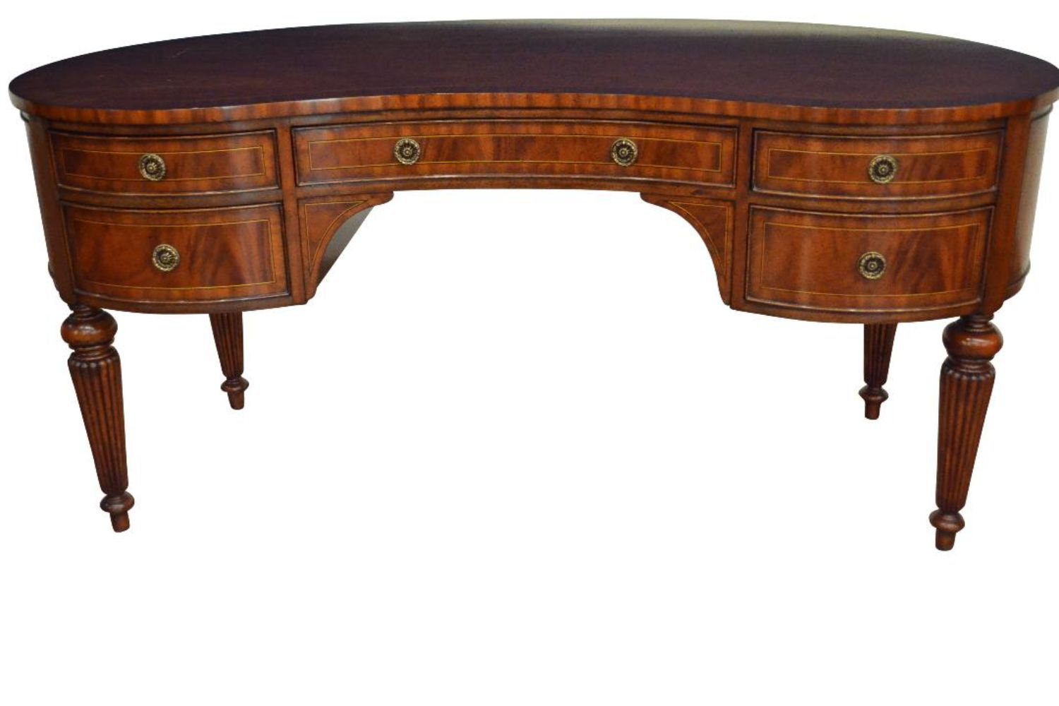 Leighton Hall Furniture Sheraton Style Kidney Desk | Wayfair