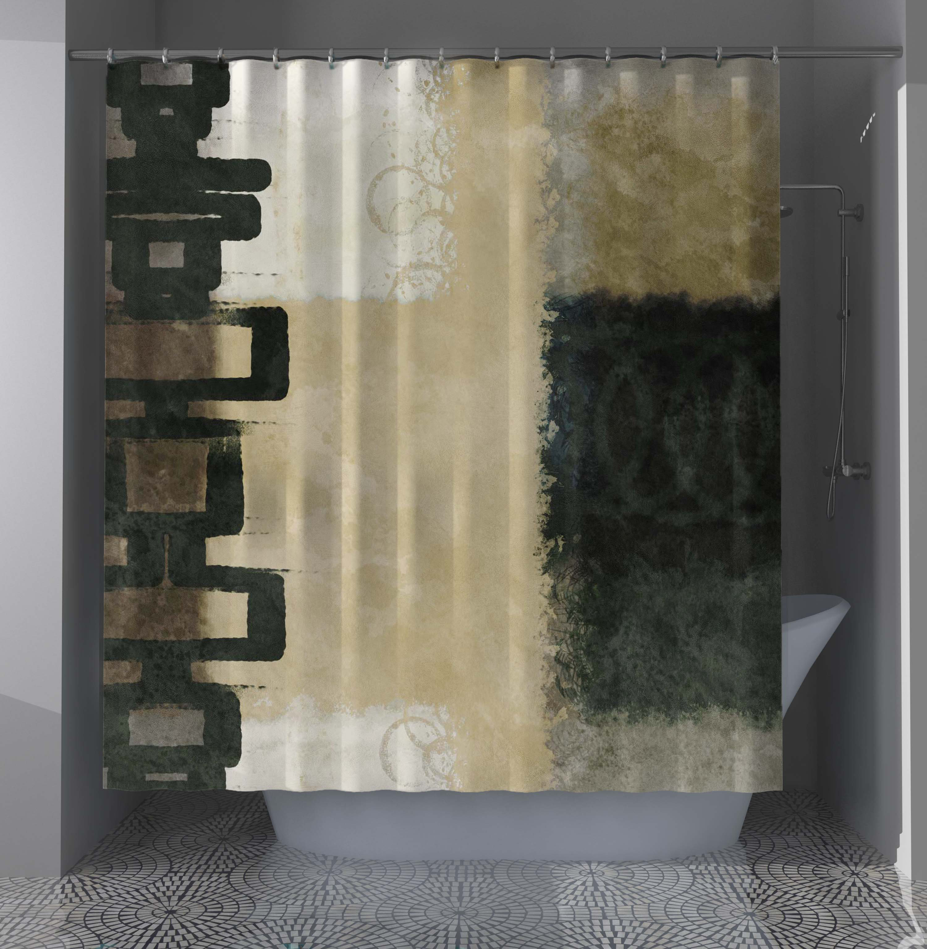 East Urban Home Darilynn Abstract Shower Curtain | Wayfair