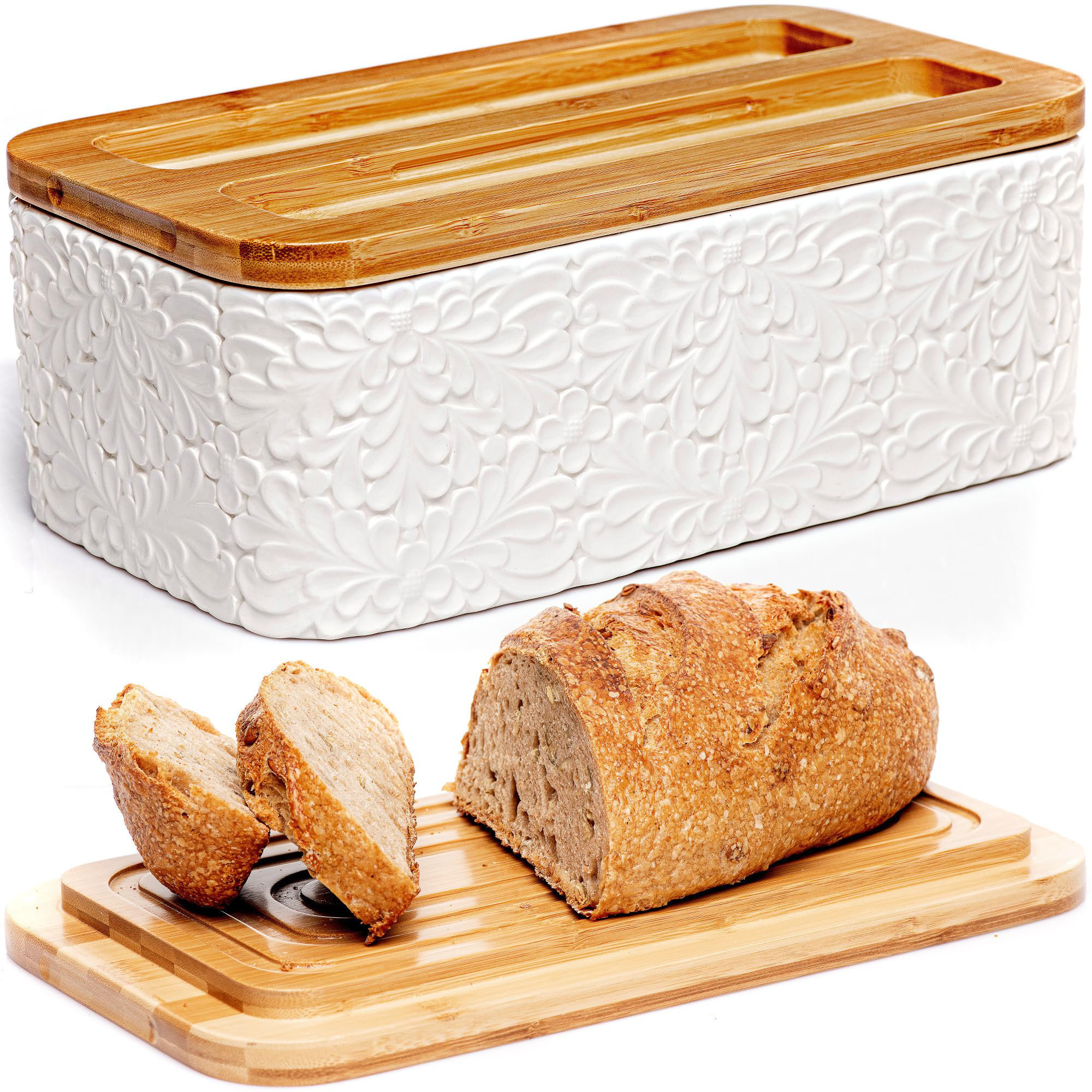Prep & Savour Ceramic Bread Box | Wayfair