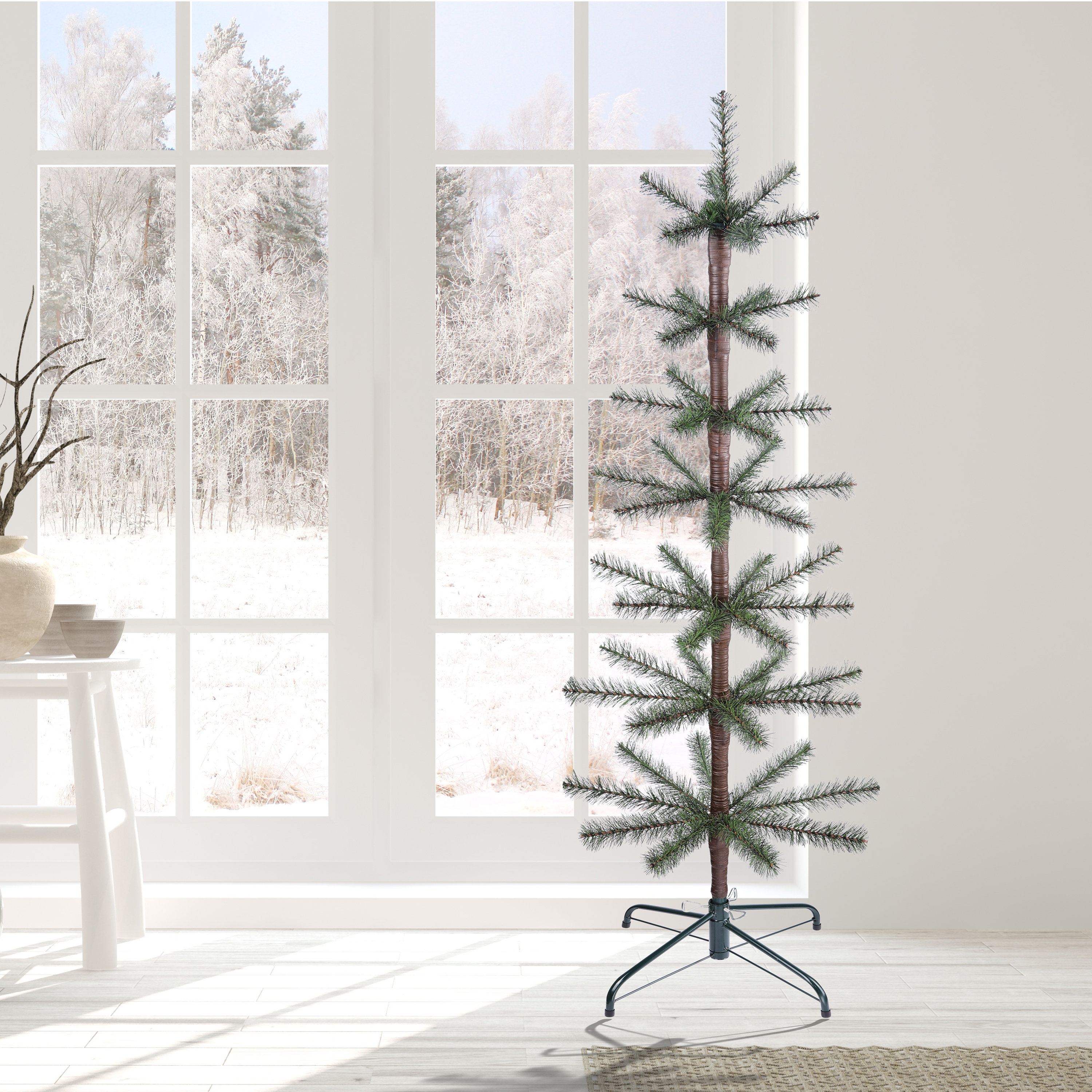The Holiday Aisle® Bristle Display Tree with a Feathered & Reviews ...