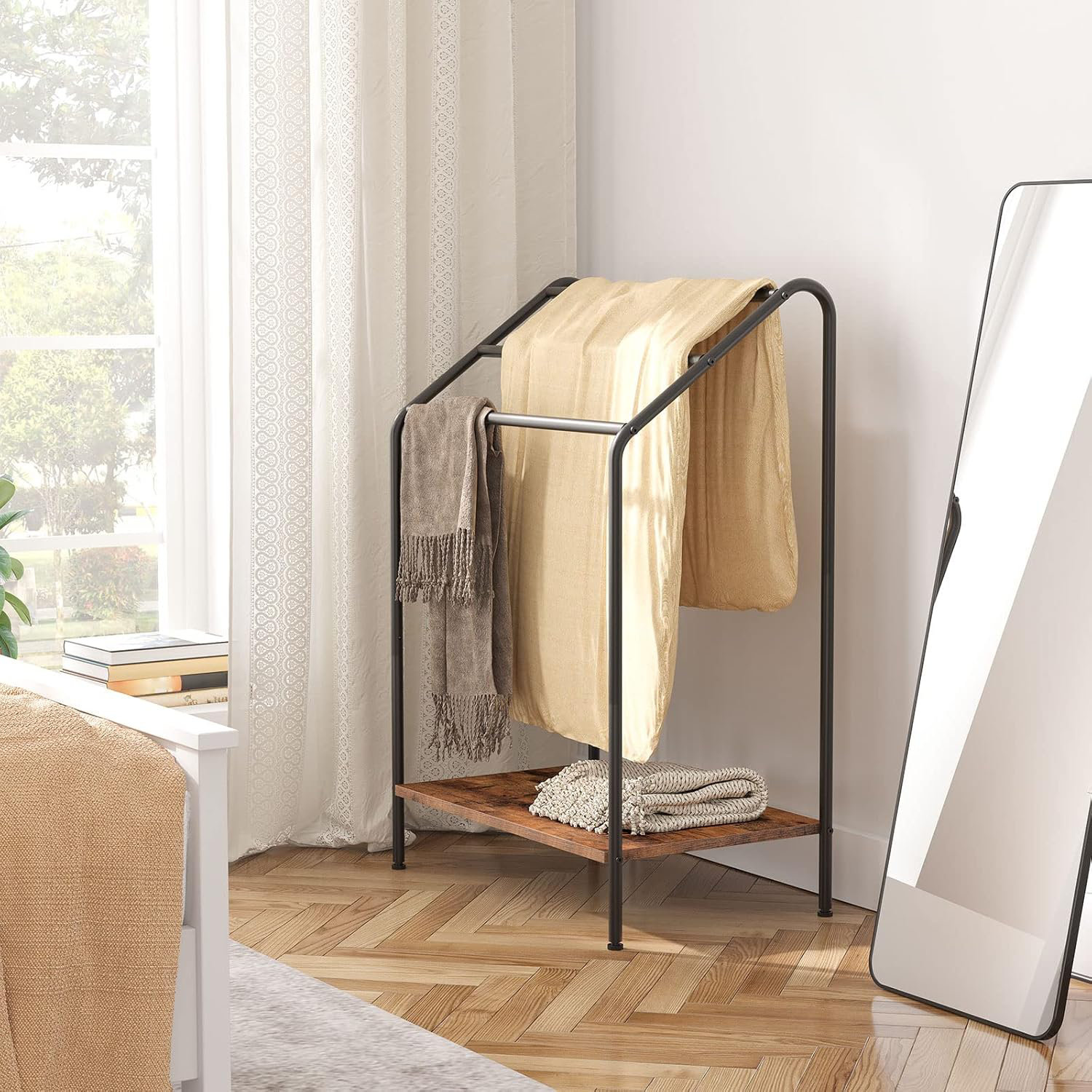 17 Stories Rack For Bathroom, 3 Tier Blanket Rack For Living Room, 23.6 ...