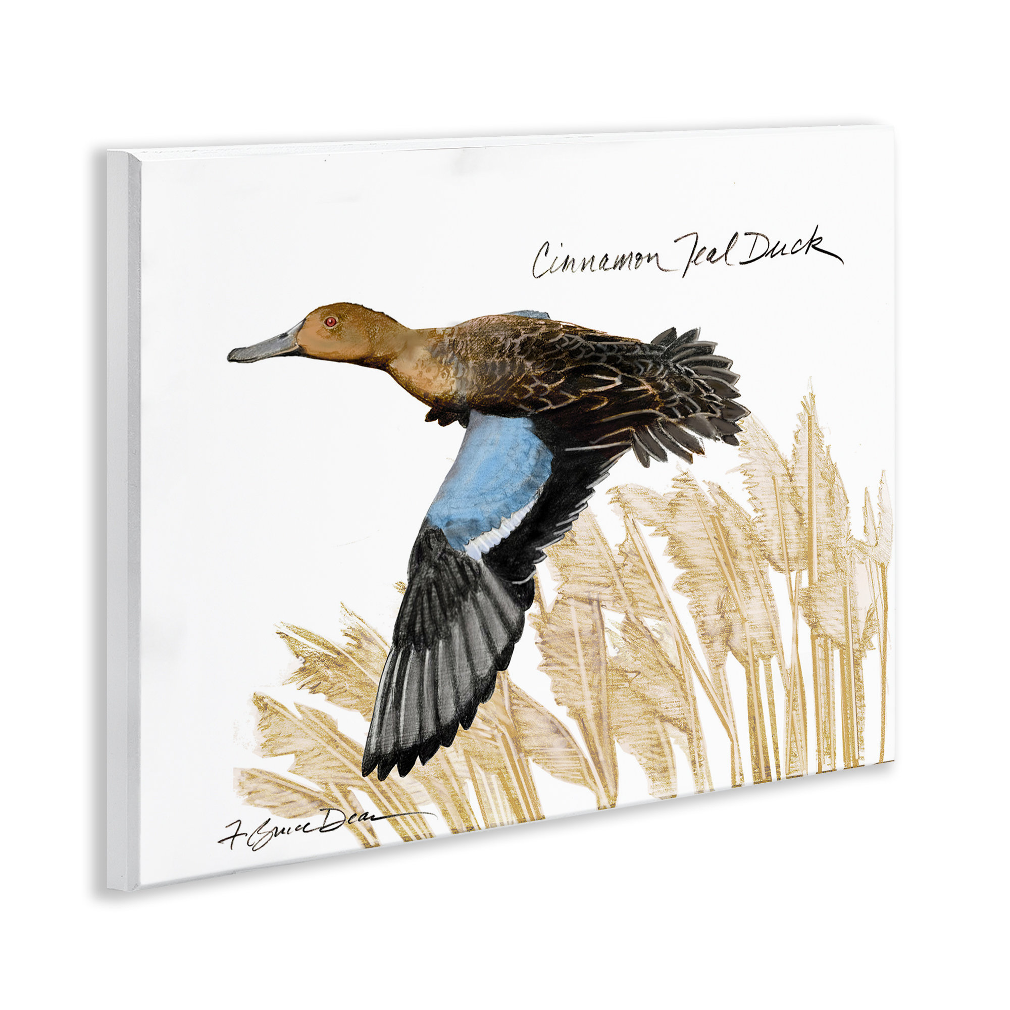 Ophelia & Co. Cinnamon Teal Duck Flying Wall Plaque Art by Jadei ...