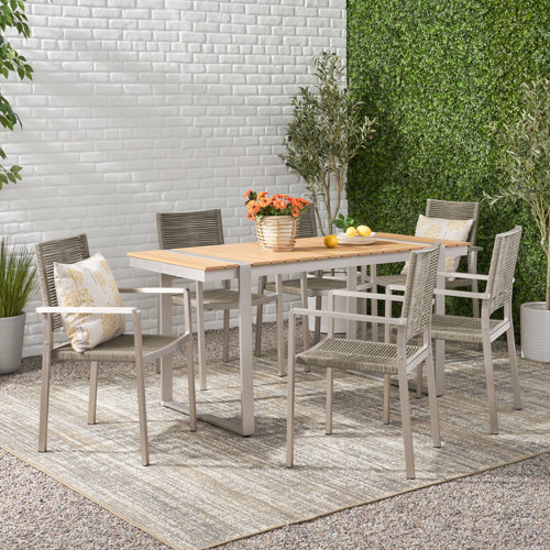 Orren Ellis 6 - Person Rectangular Outdoor Dining Set | Wayfair