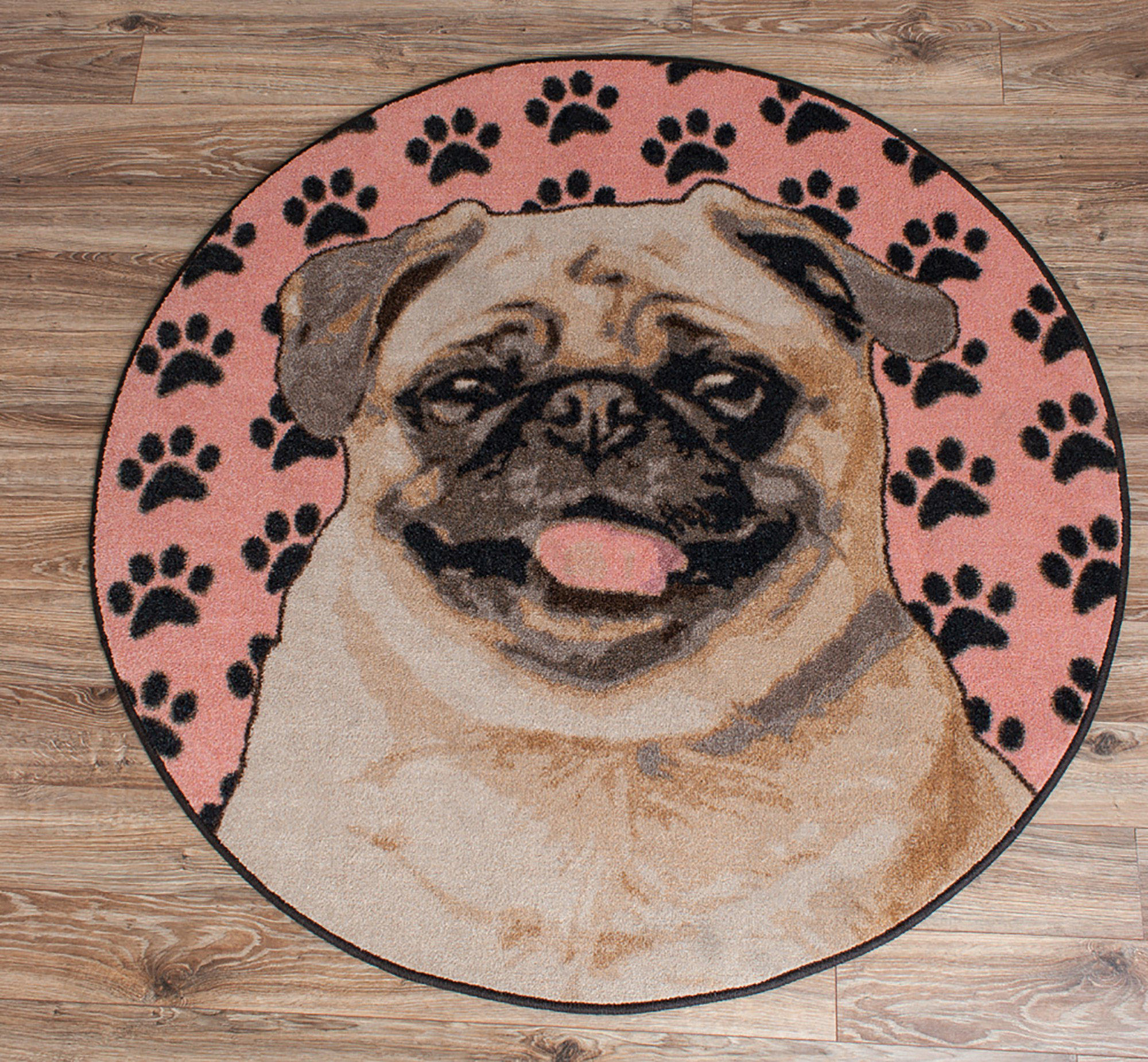 Tucker Murphy Pet™ Caviness Pug Power Loom Brown Rug | Wayfair