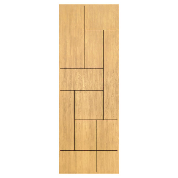 Prestige Entries Contemporary Cherry Engraved Fiberglass Prehung Front ...