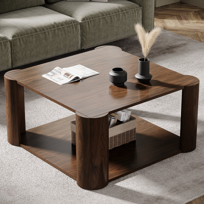Millwood Pines 2-tier Modern Square Coffee Table | Wayfair