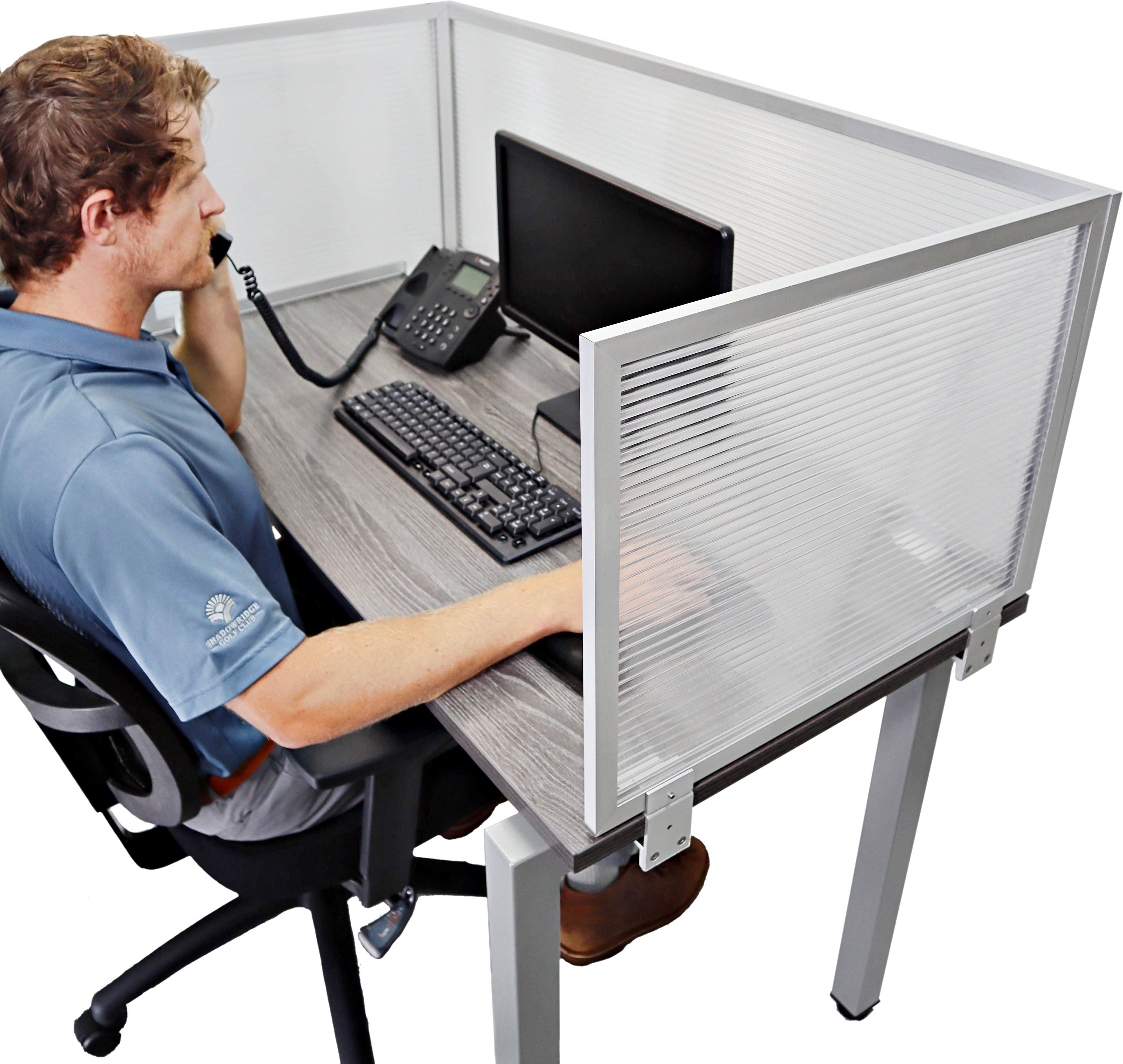 OBEX Polycarbonate Desk Mounted Privacy Panel | Wayfair