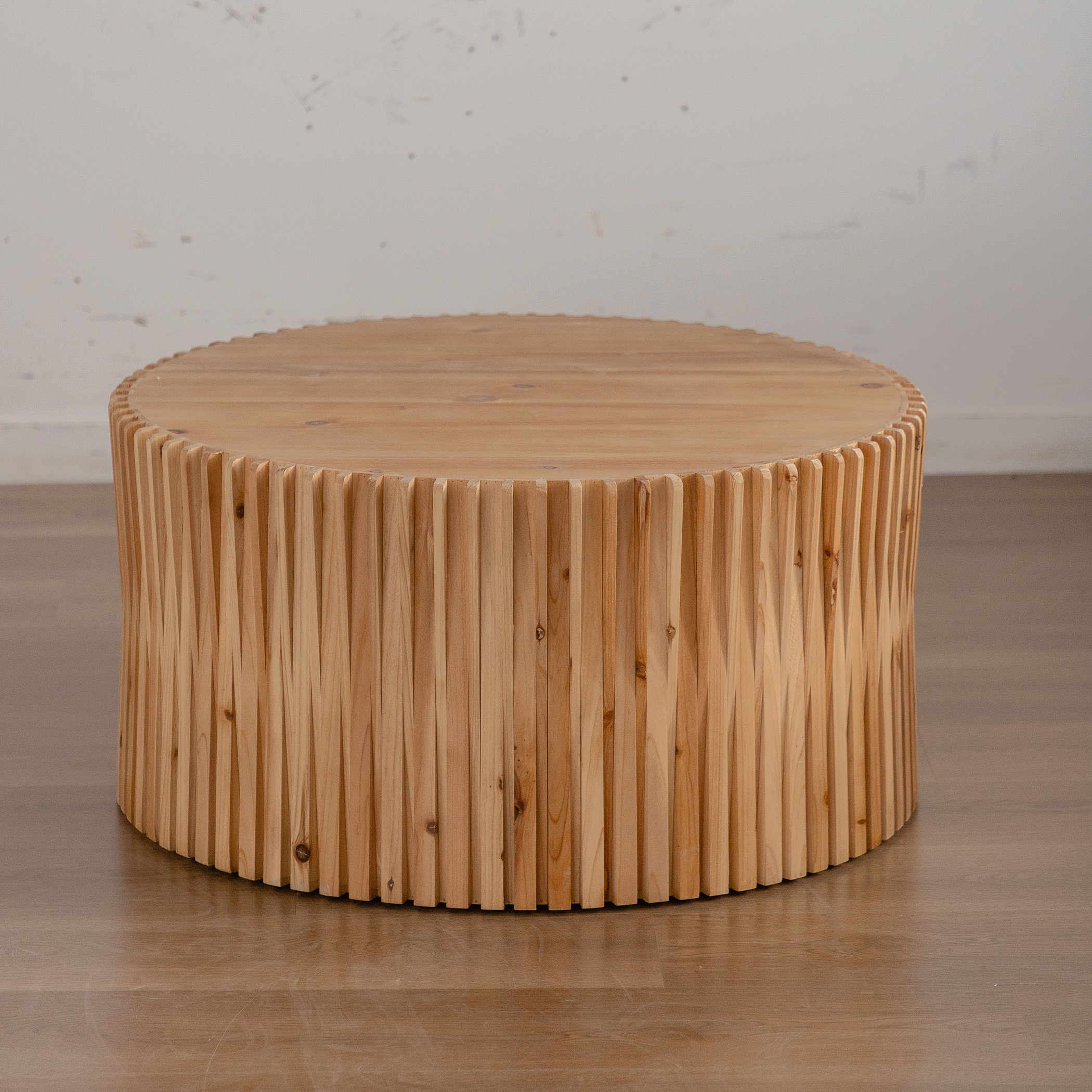 George Oliver 31.5" Retro Fashion Style Cylindrical Coffee Table With ...