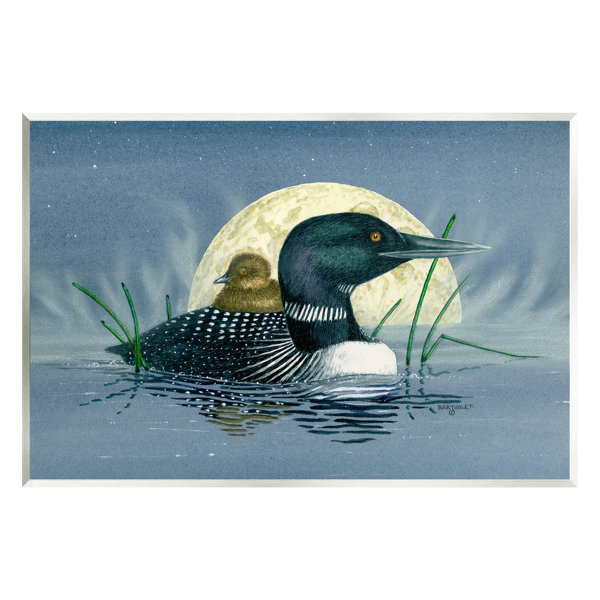 Stupell Industries " Mallard Duck Moonlit Pond " by Dave Bartholet ...