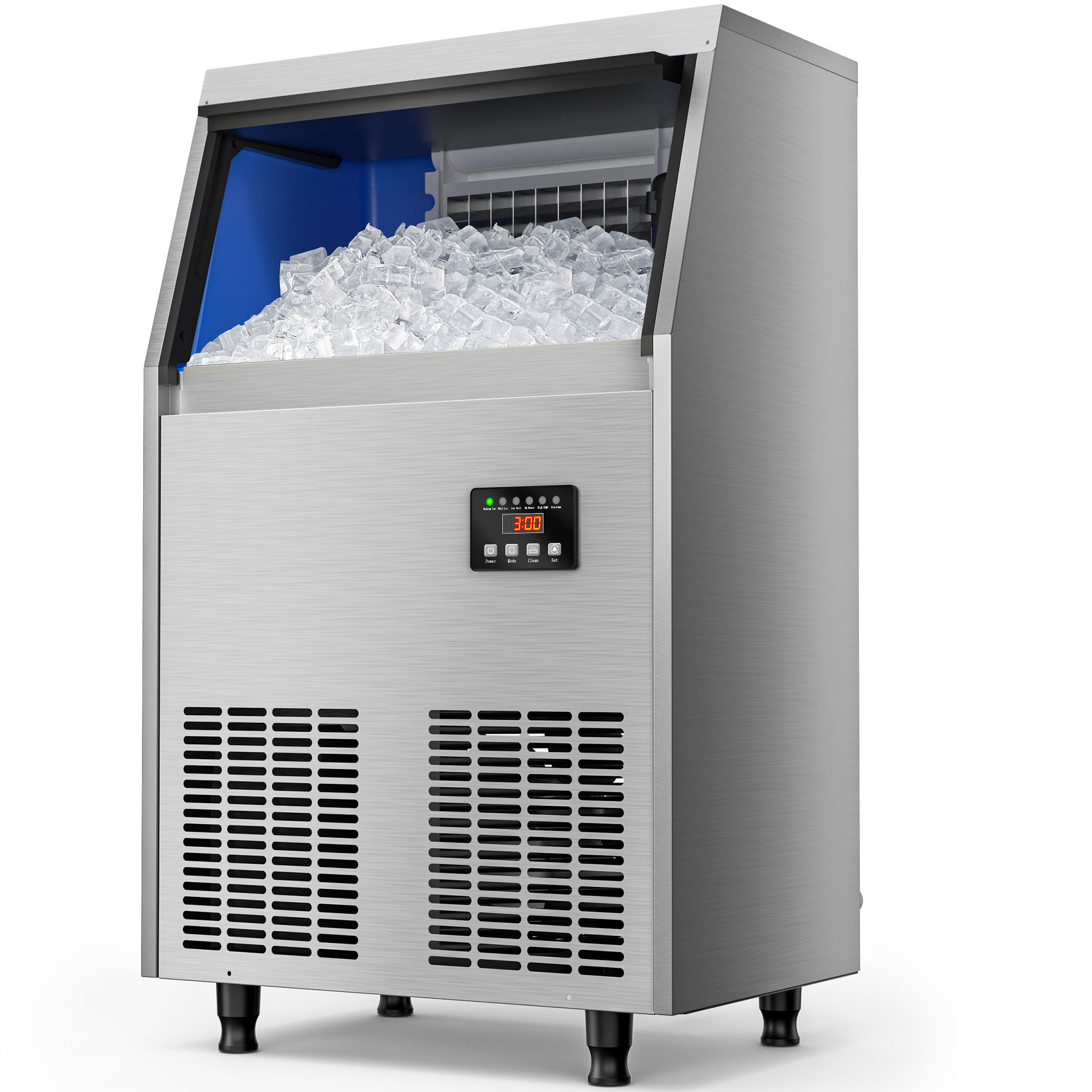 Coolski 100 Lb. Daily Production Cube Clear Ice Built-In Ice Maker ...