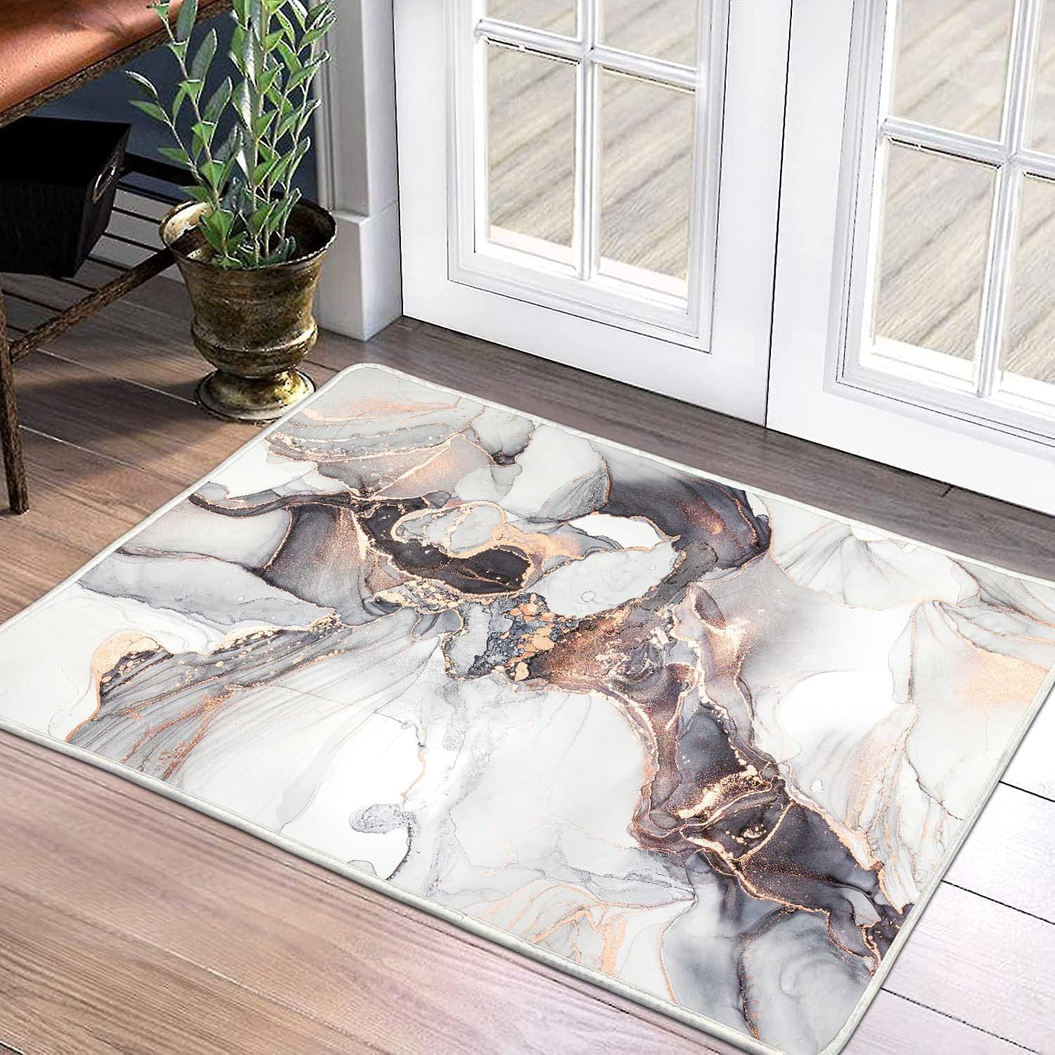 Orren Ellis 2X3 Door Mat Small Entryway Rug Luxury Modern Abstract ...