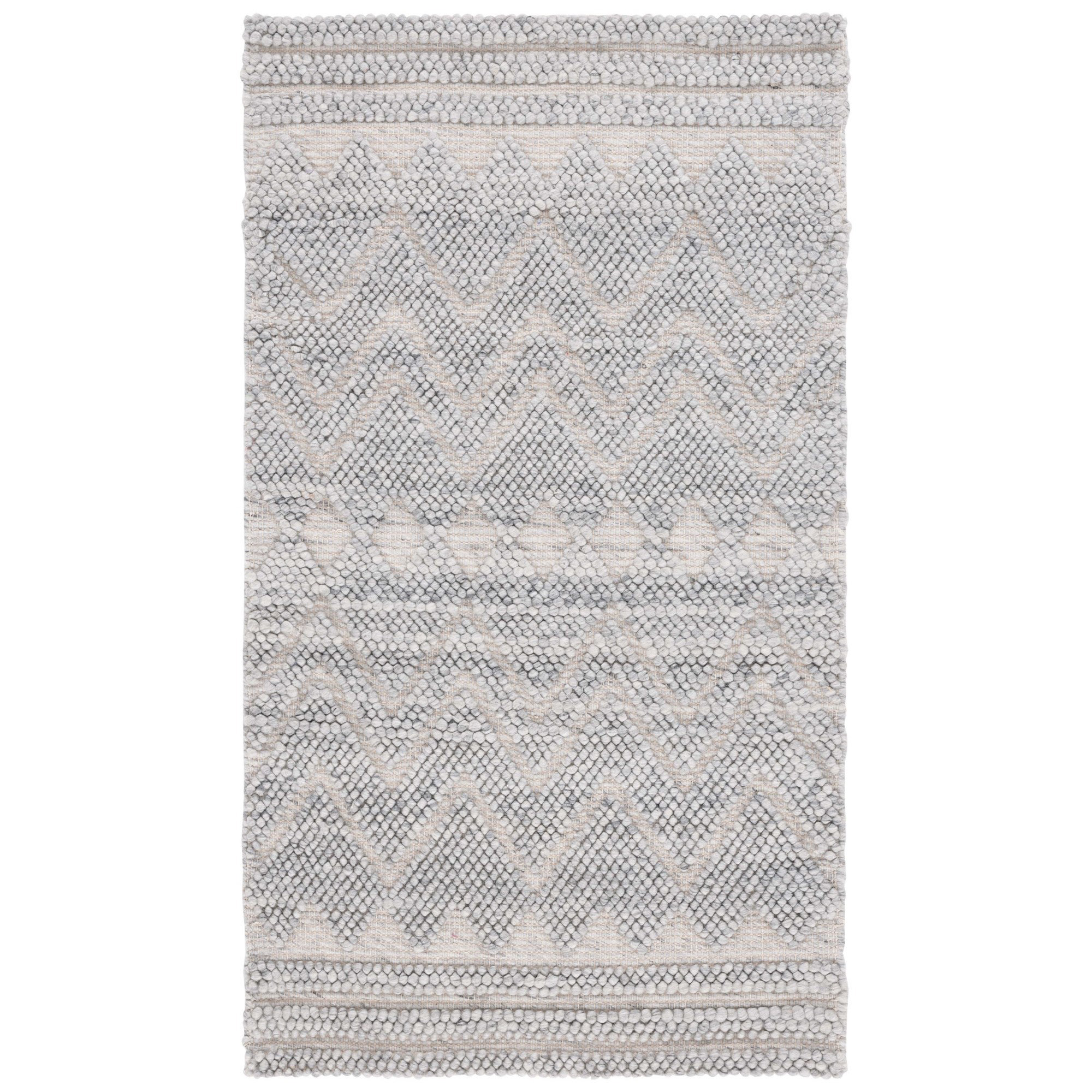 Foundry Select Natura Hand Woven Wool Pet Cotton Chevron Rug in Gray ...