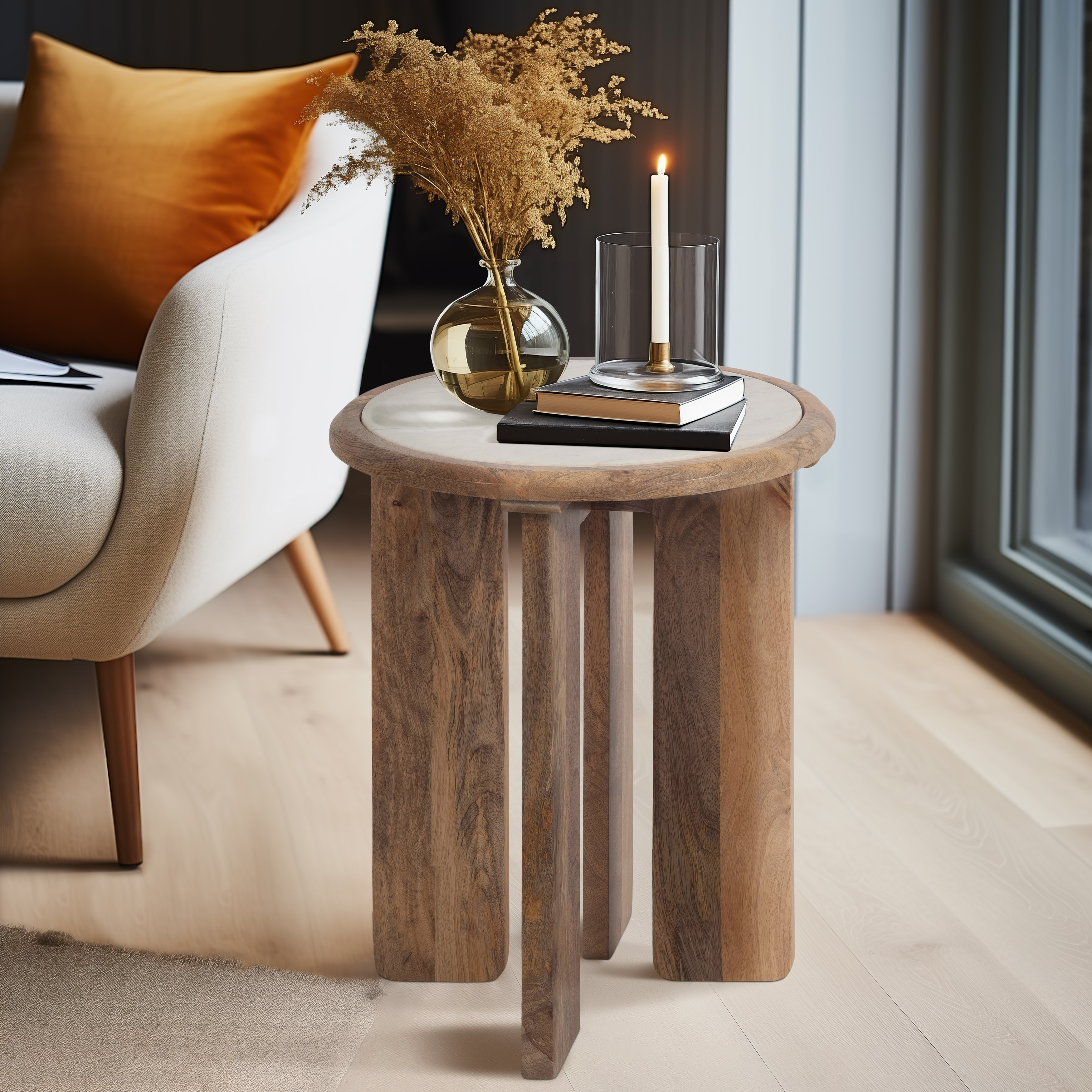 Millwood Pines Basit Style 22'' tall End Table | Wayfair