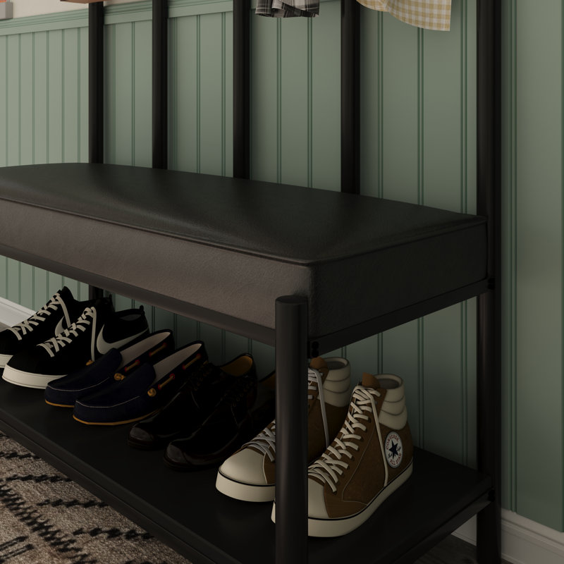 Wade Logan Aubie Hall Tree with Bench and Shoe Storage & Reviews ...