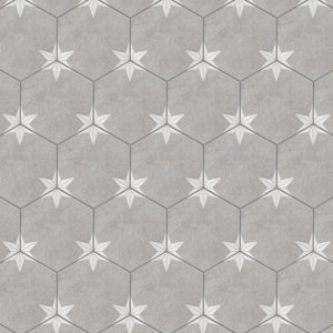 Merola Tile Stella Hex 9" x 10" Porcelain Pattern Wall & Floor Tile ...