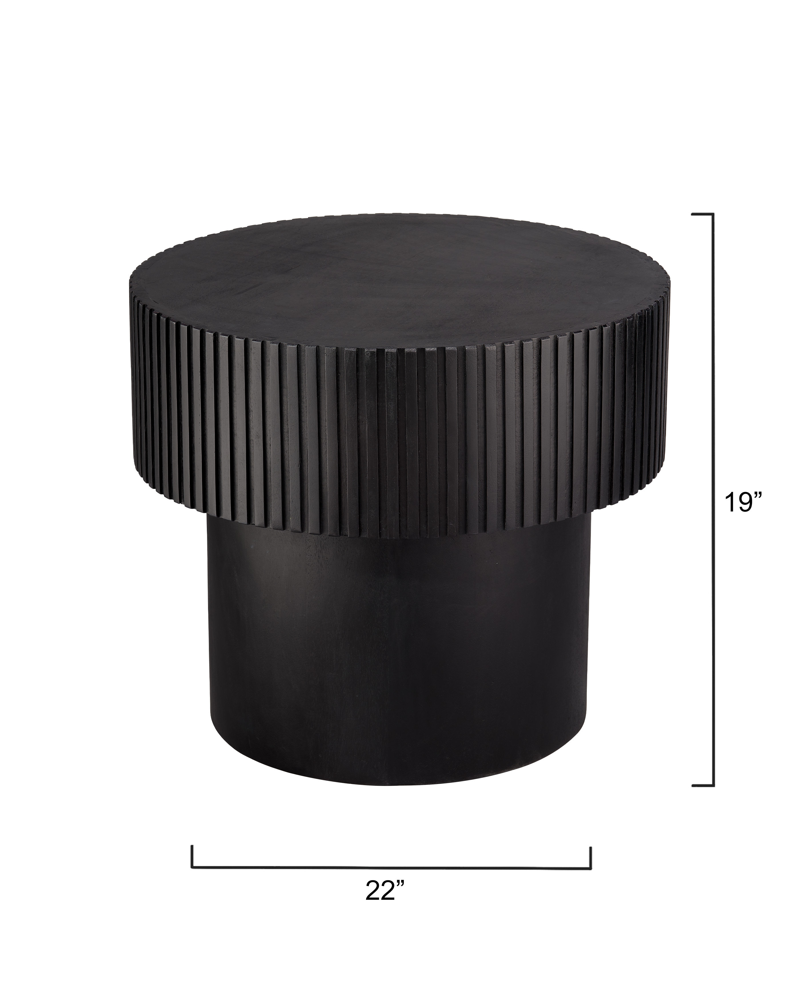 Jamie Young Company Notch Solid Wood Round Block End Table | Wayfair