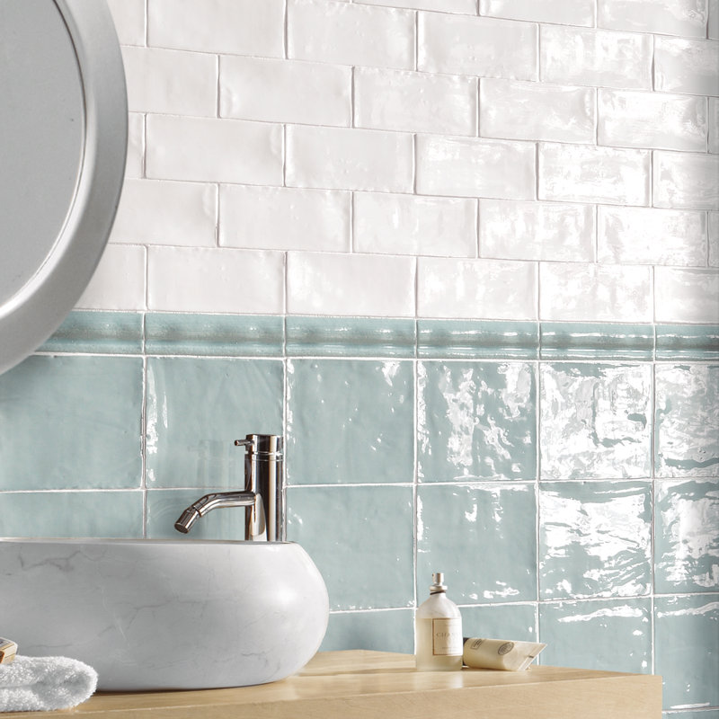 Supreme Tile New Country 1.97" x 5.9" Ceramic Chair Rail Tile Trim ...