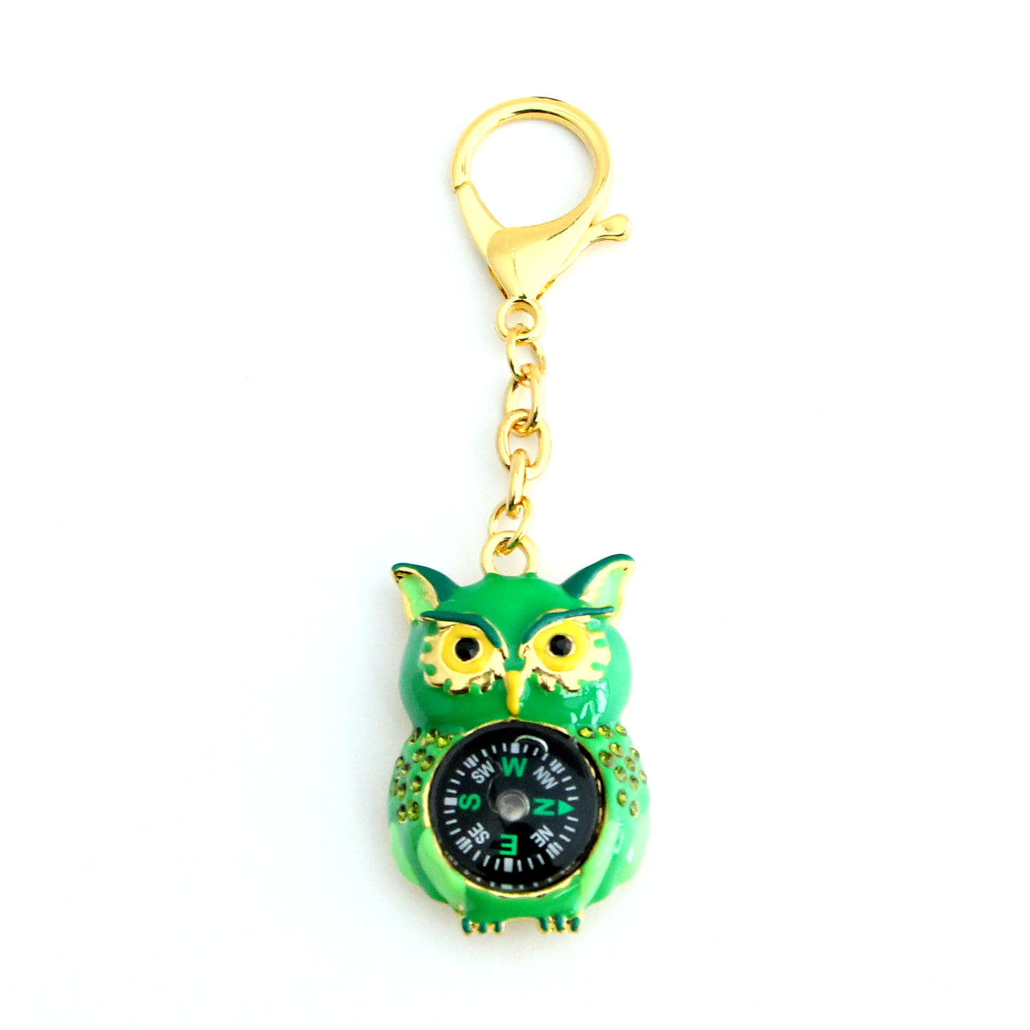 Feng Shui Import Wise Owl Compass Key Chain -Orange - Wayfair Canada