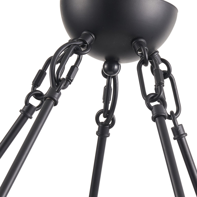 17 Stories 12-Light Rustic Hanging Wagon Wheel Light Fixtures | Wayfair