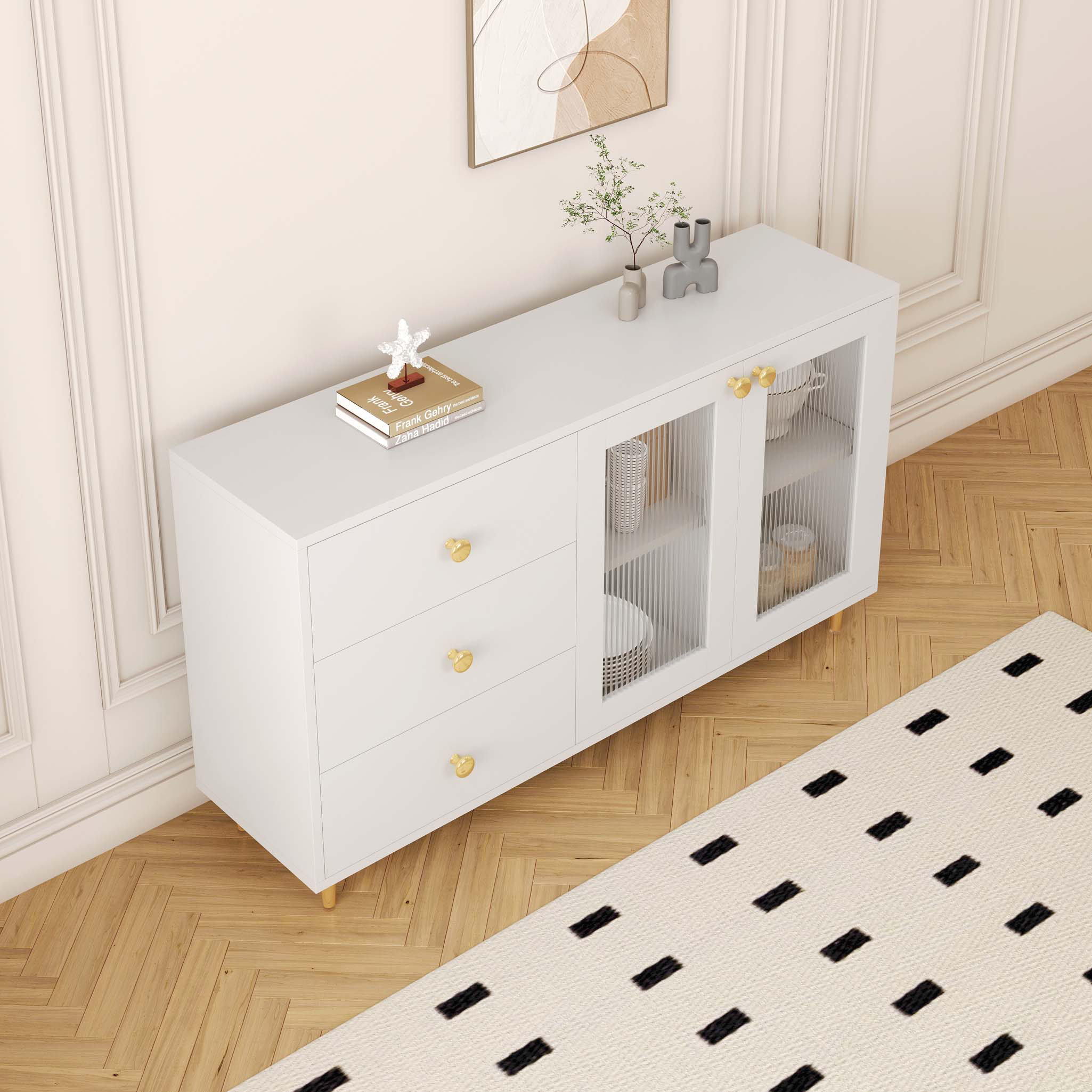 Millwood Pines Modern Minimalist Side Cabinets: Stylish Storage Lockers ...