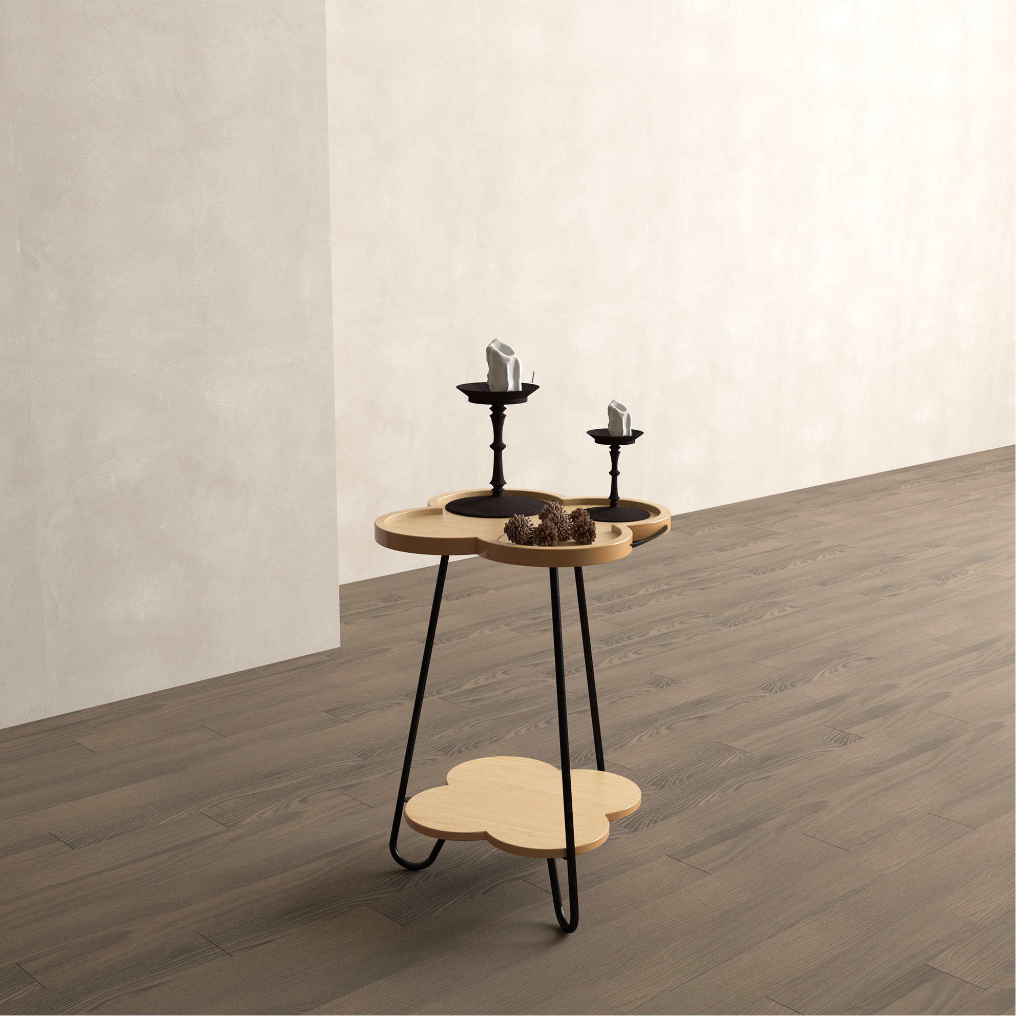 George Oliver Round Accent Table With Petal Feature - Quality Materials ...