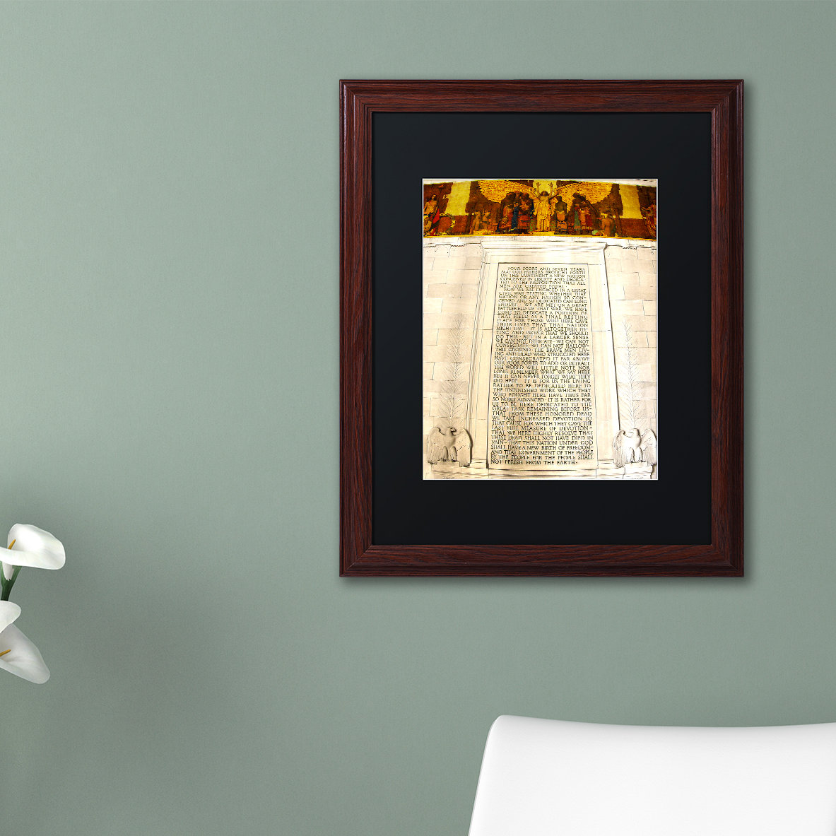 Ebern Designs 'Gettysburg Address Lincoln Memorial' by Caliel Framed ...