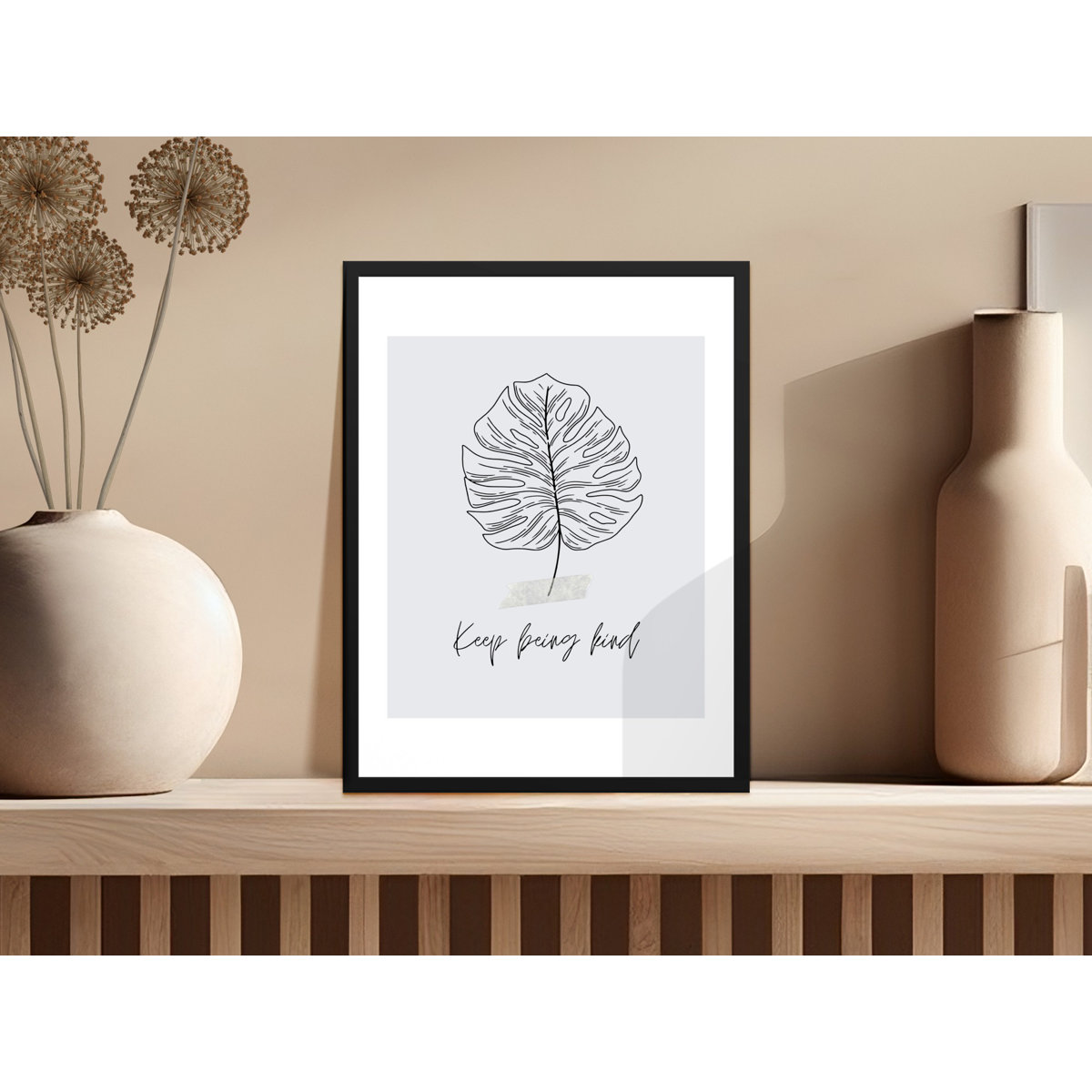 Lark Manor Keep Being Kind Botanical Print Inspirational Wall Art ...