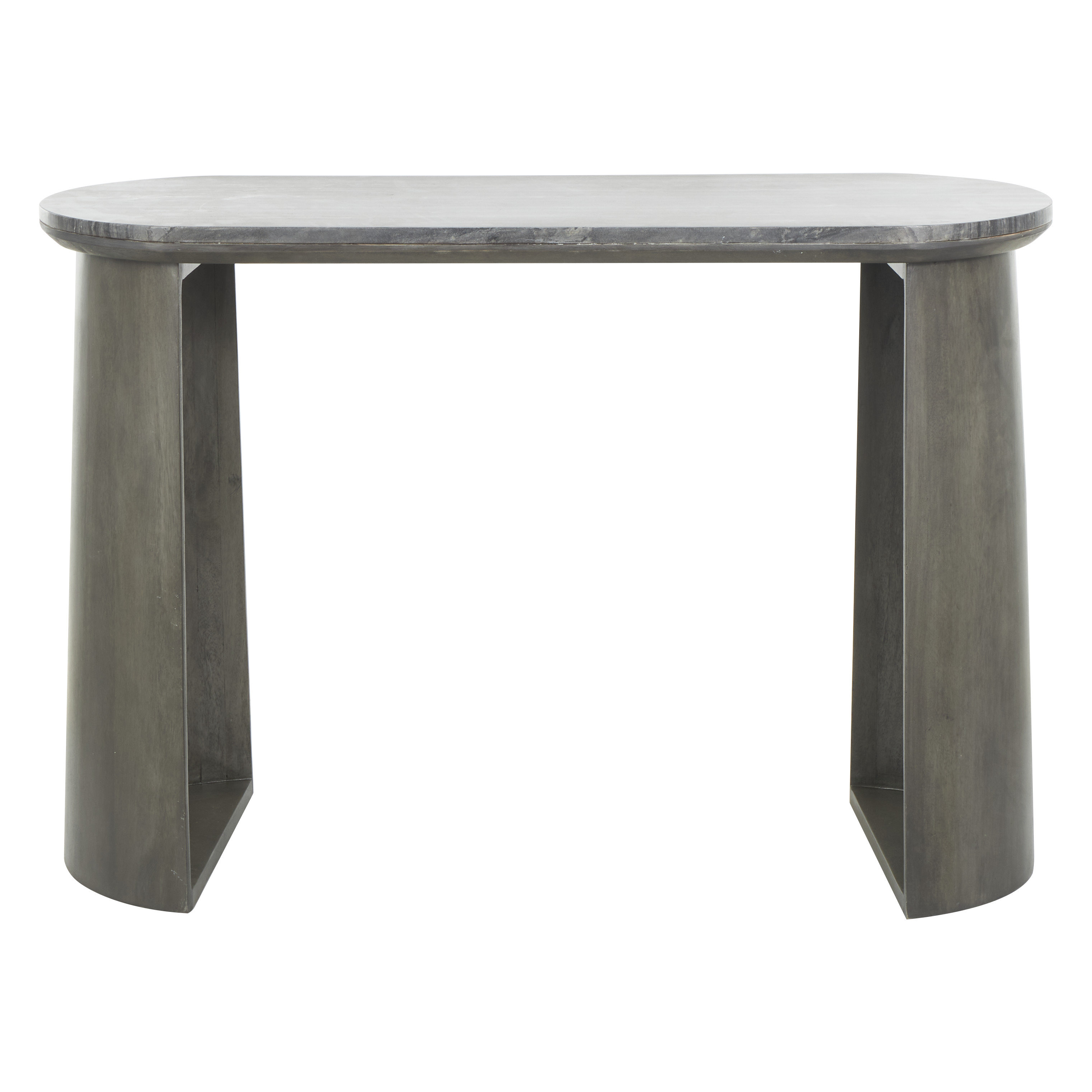 Loon Peak® Cole And Grey Mango Wood Oval Console Table With Curved ...