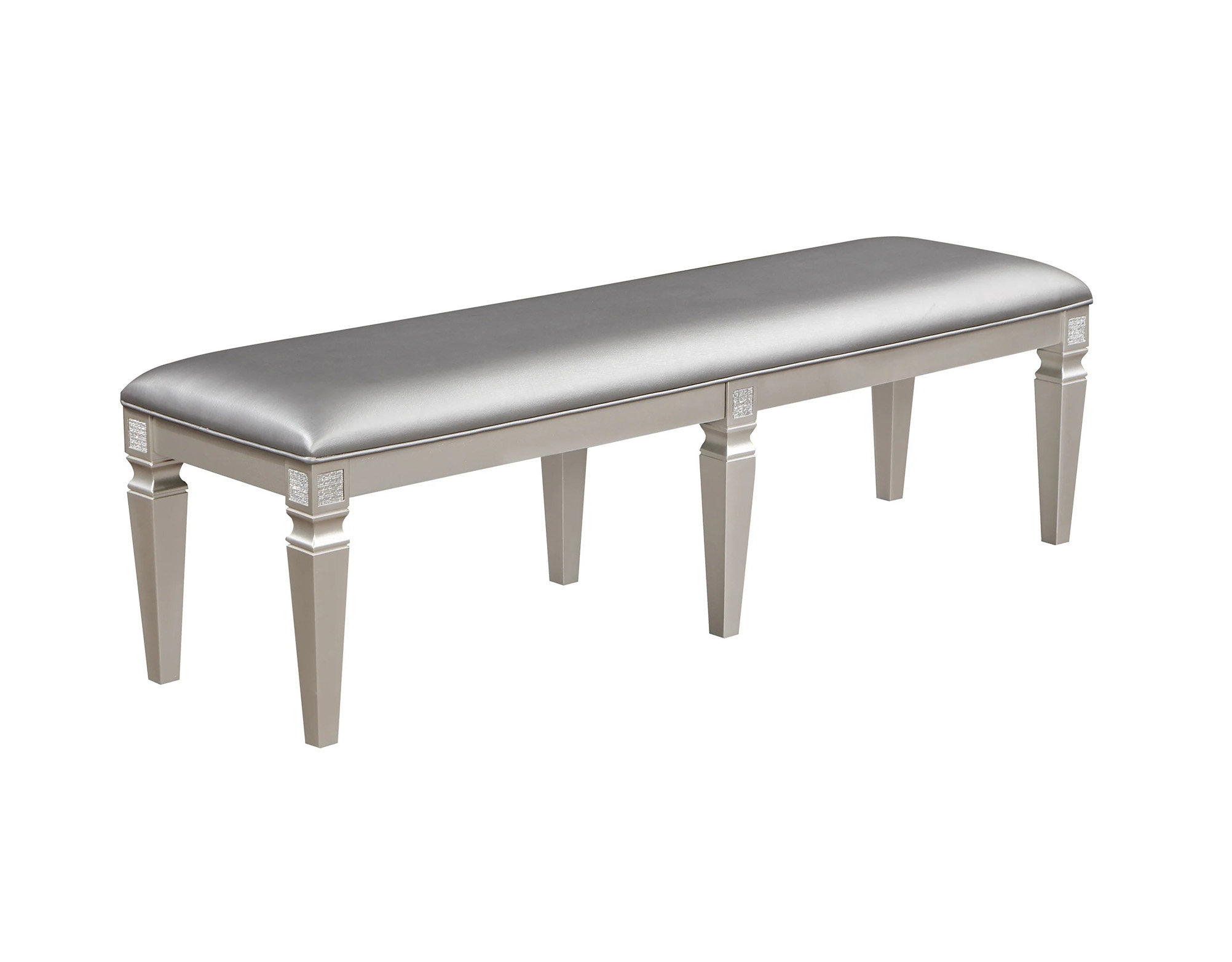 House of Hampton® 1-Pc Modern Glam Long Bench Upholstered Seat ...