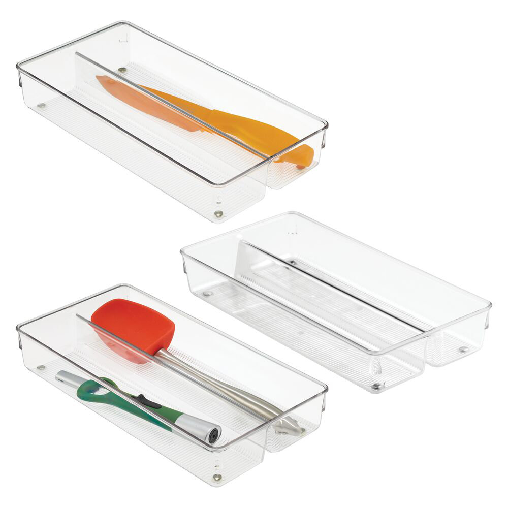 iDesign Divided Drawer Organizer Bin - Storage for Kitchen, Bathroom ...