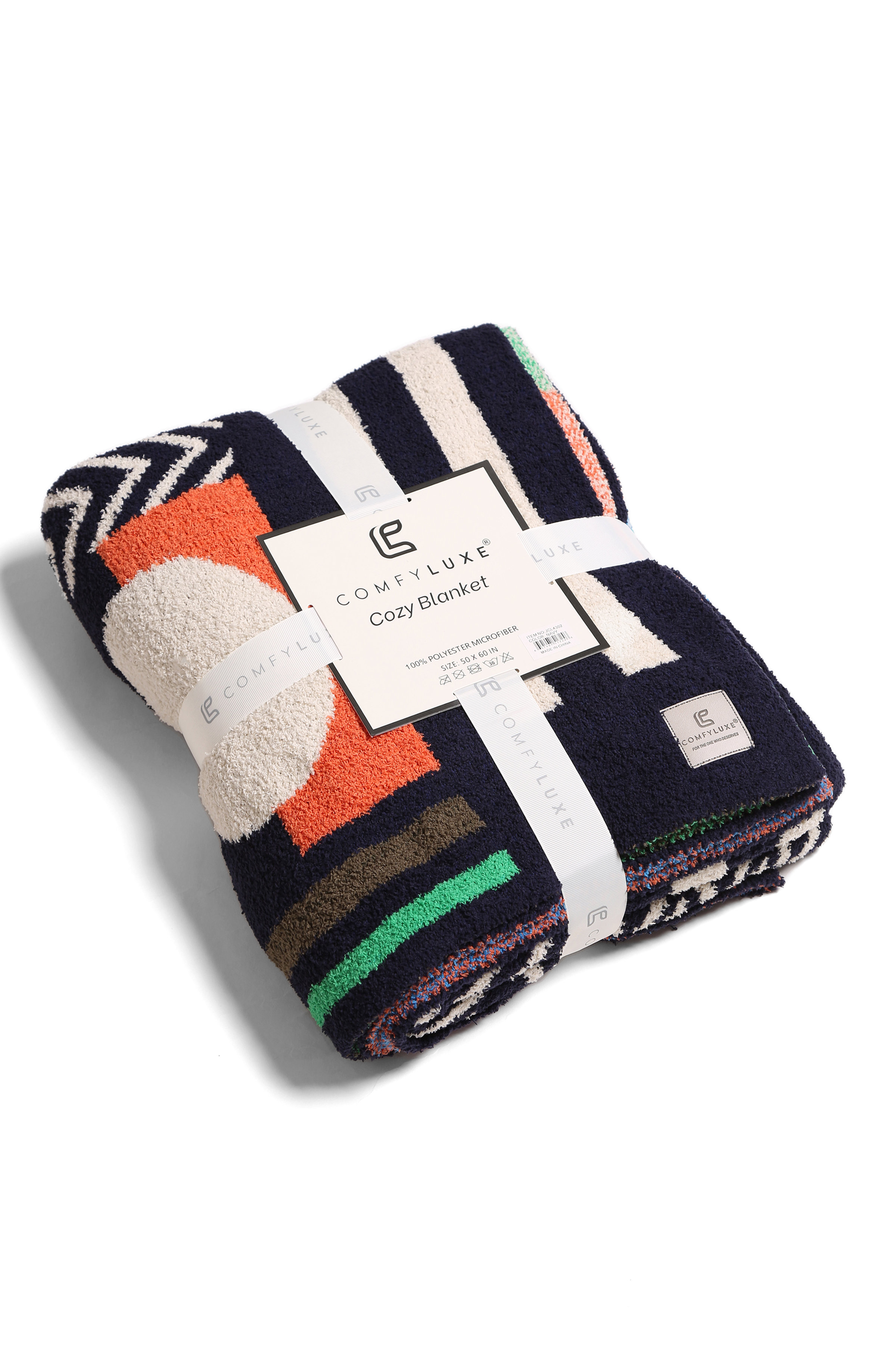 COMFYLUXE Geometric Shapes Pattern Luxury Soft Throw Blanket | Wayfair