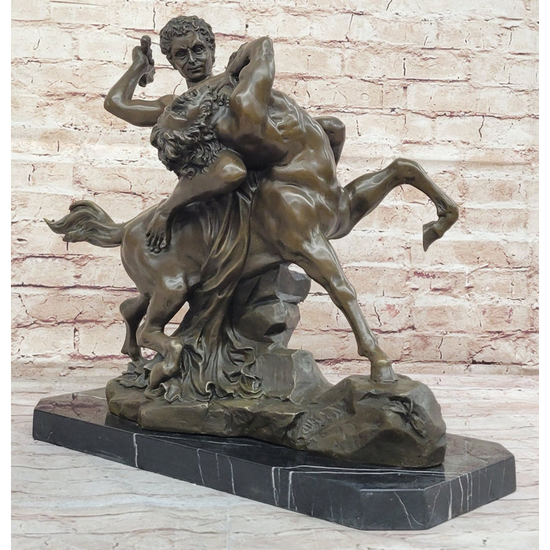 Bronzhaus Theseus Slaying The Centaur Bronze Sculpture Statue Greek ...