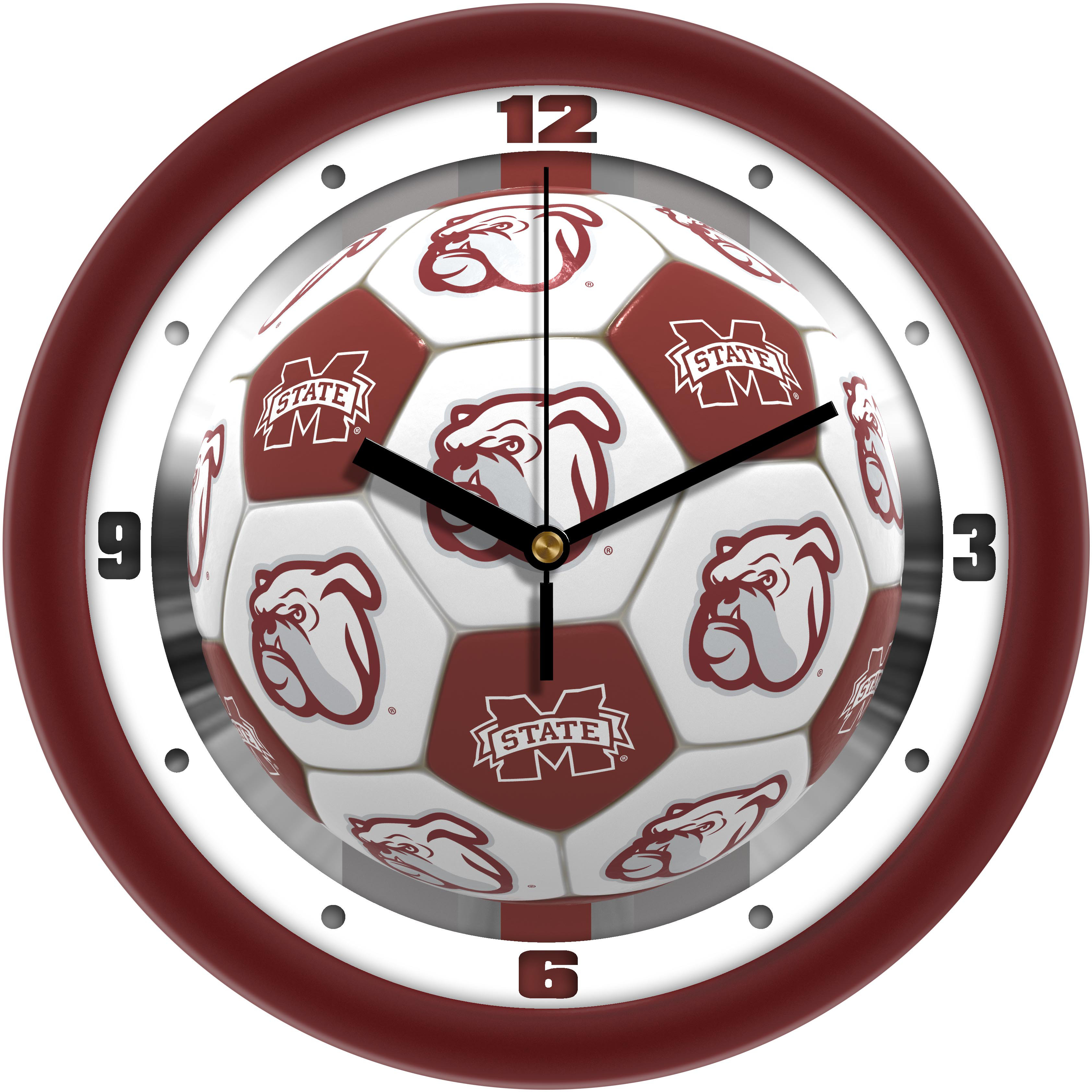 Sun Time Mississippi State Bulldogs Soccer Wall Clock | Wayfair