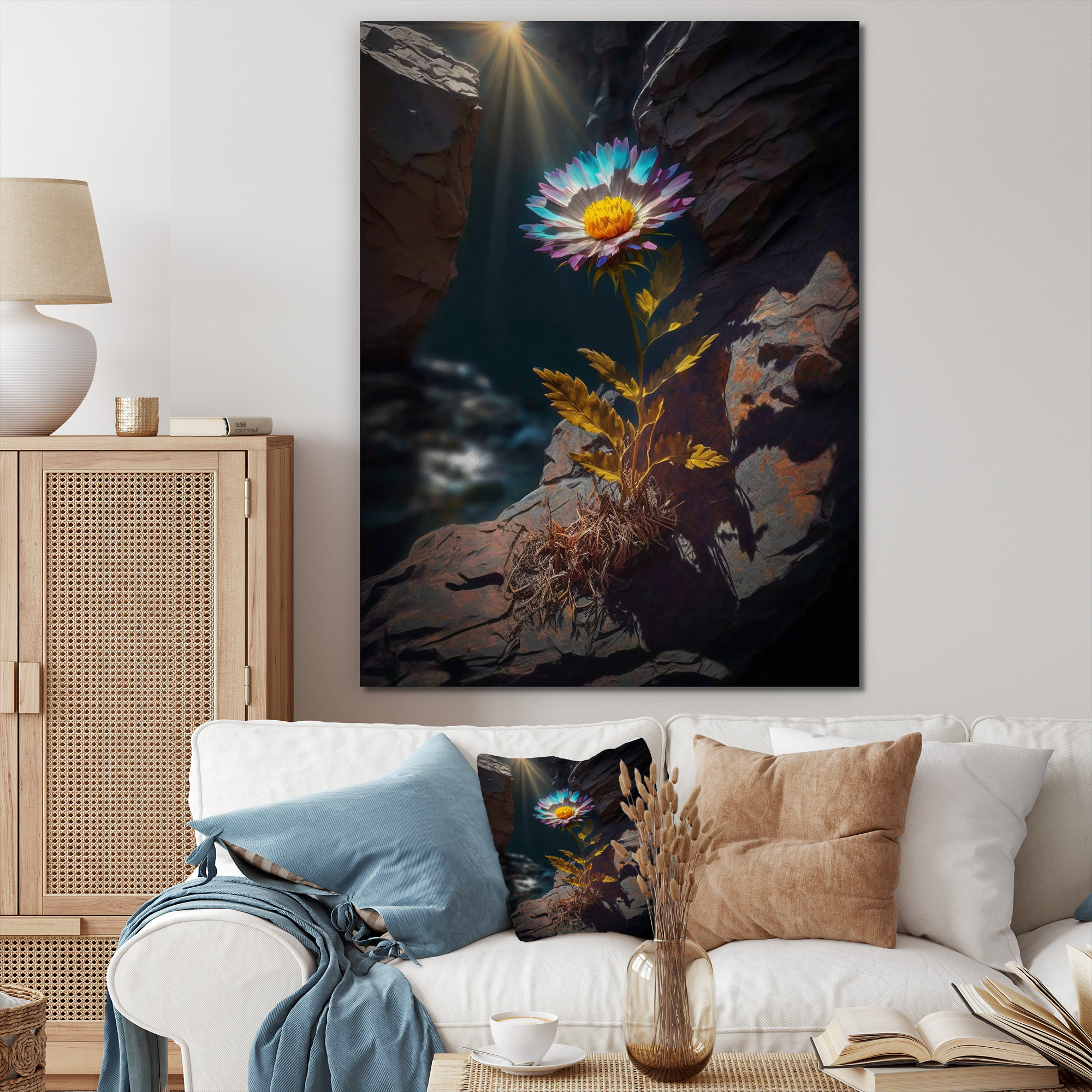 Winston Porter Fierce Blue Mountain Flower Captures Sunshine - Flowers ...