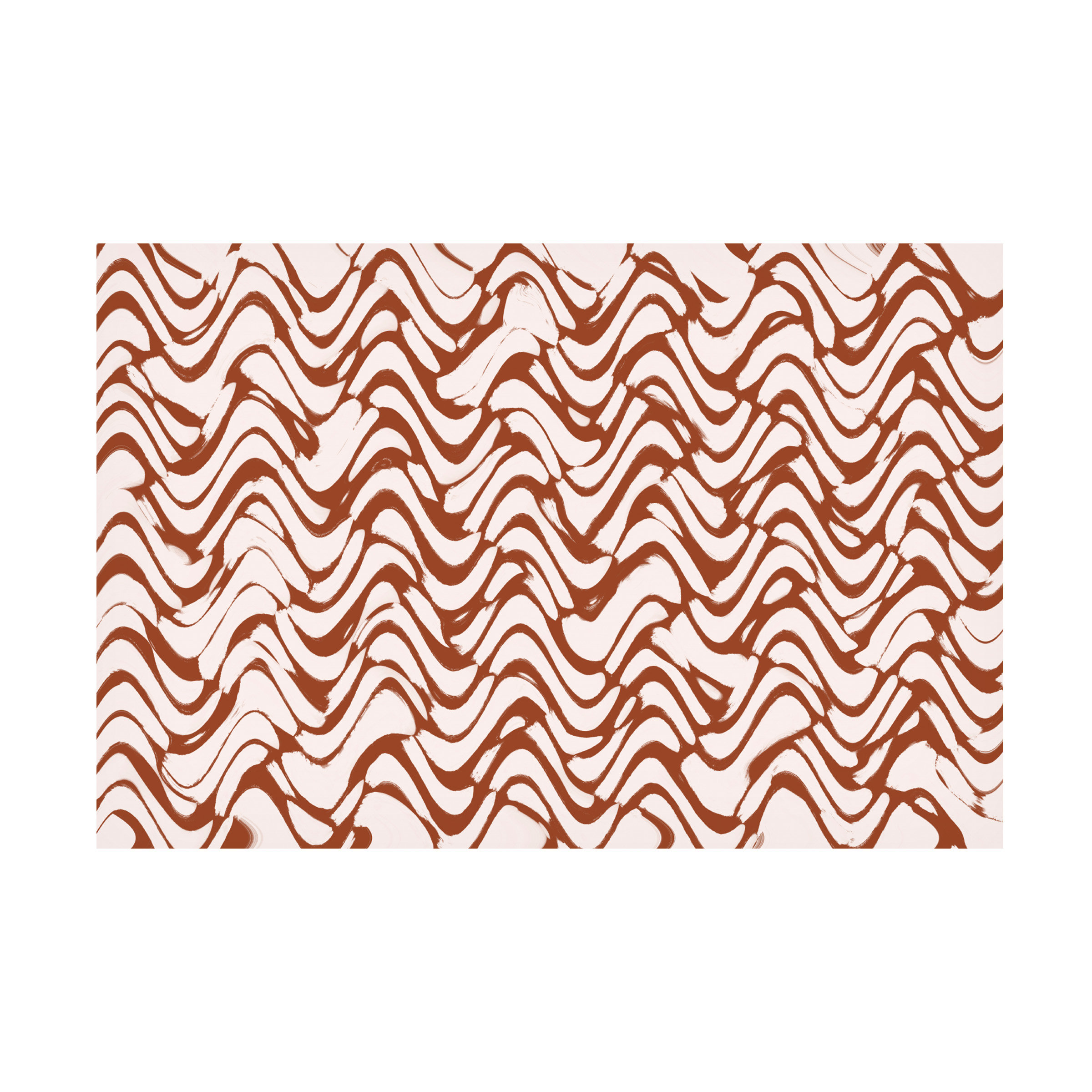 Ebern Designs " Wavey Beige Pattern Square " by X1 Brand | Wayfair