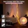 KingSo Large Bed Canopy with Star Lights, Double Layer Canopy for Bed ...
