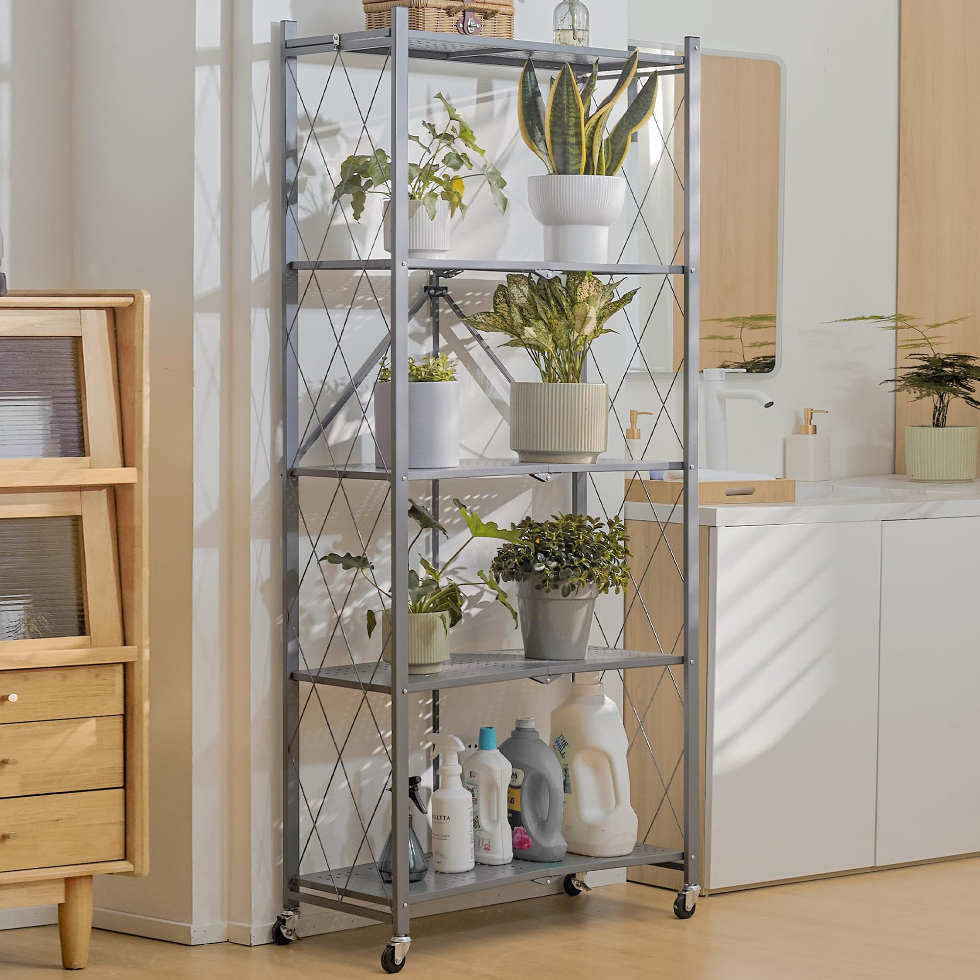 Latitude Run® 5 Tier Folding Bookshelf | Wayfair