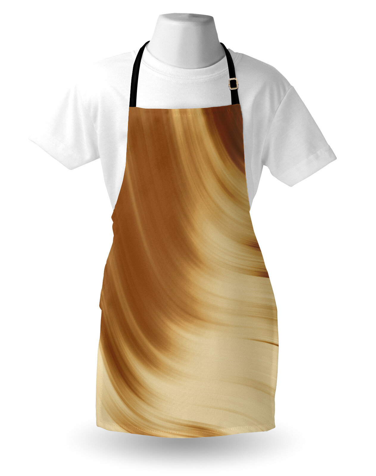 East Urban Home Tan Apron Unisex, Curved Wave Like, Adult Size, Cream ...