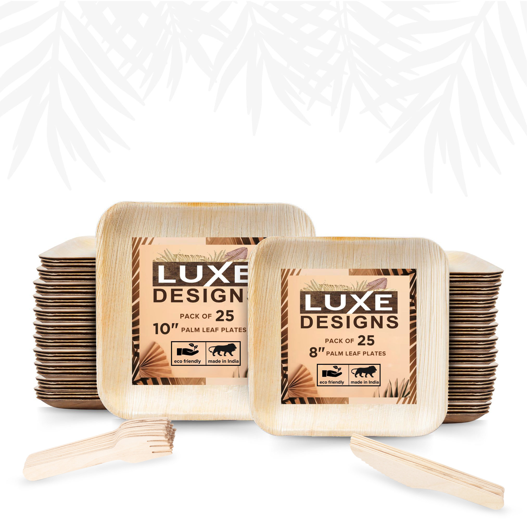 LuxeDesigns LuxeDesigns Eco-Friendly Disposable Palm Leaf Plates ...