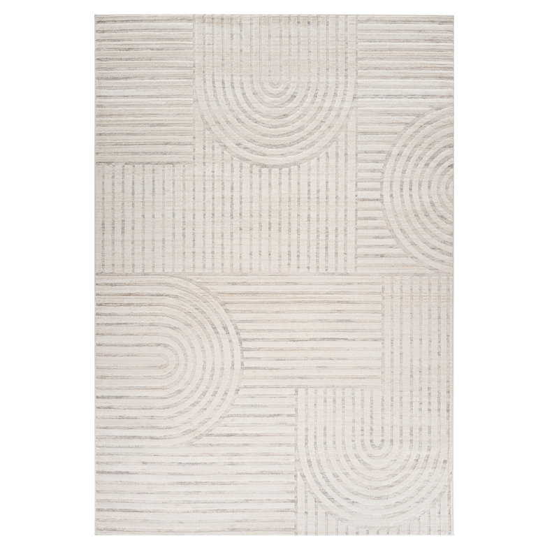 HomeRoots 4' X 6' Cream and Beige Abstract Area Rug - Wayfair Canada