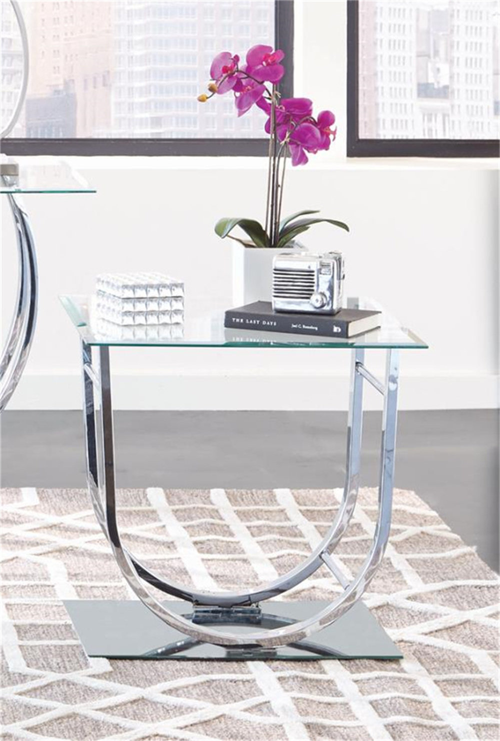Orren Ellis Acelynn Glass Top End Table | Wayfair