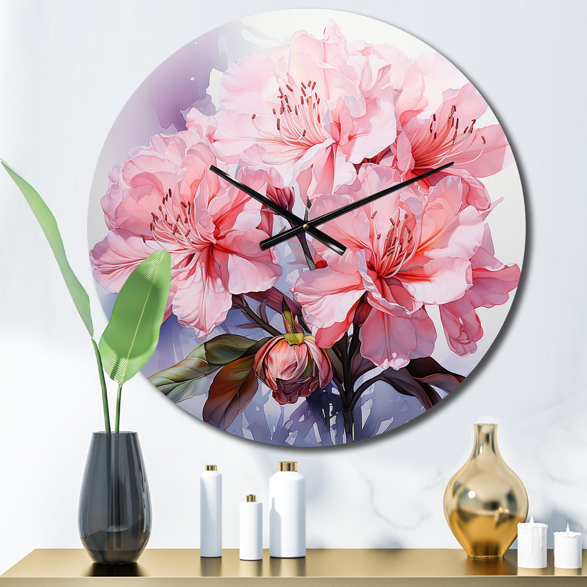 East Urban Home Rhododendron Romantic Pink Bouquet I - Floral Wall ...