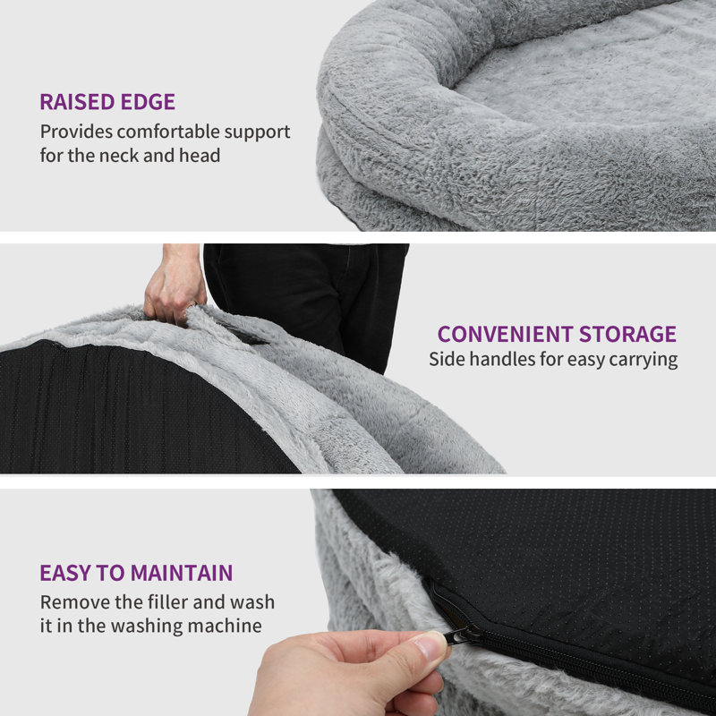 Tucker Murphy Pet™ Large Human Dog Bed, Adult-Sized Bean Bag With ...